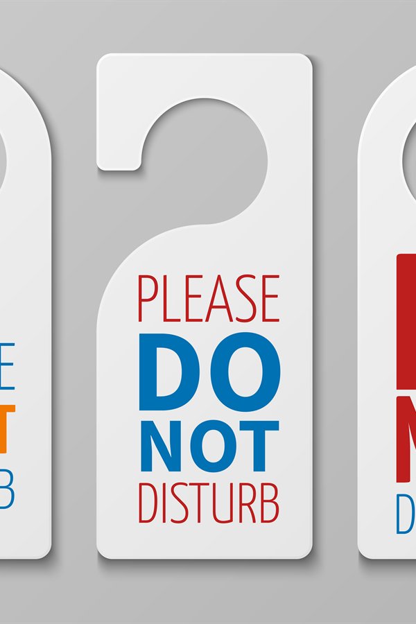 Do not disturb room vector signs. Hotel door (899978)