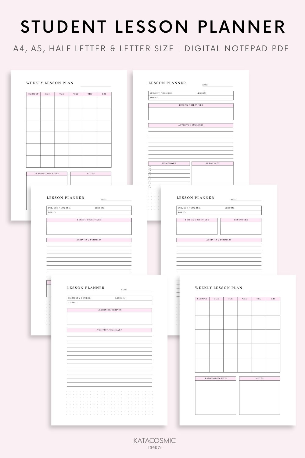 STUDENT LESSON PLANNER BUNDLE - STUDENT PLANNER