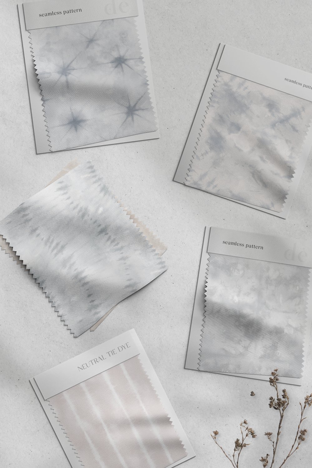 Neutral Tie Dye Shibori Seamless Patterns Digital (1981416)