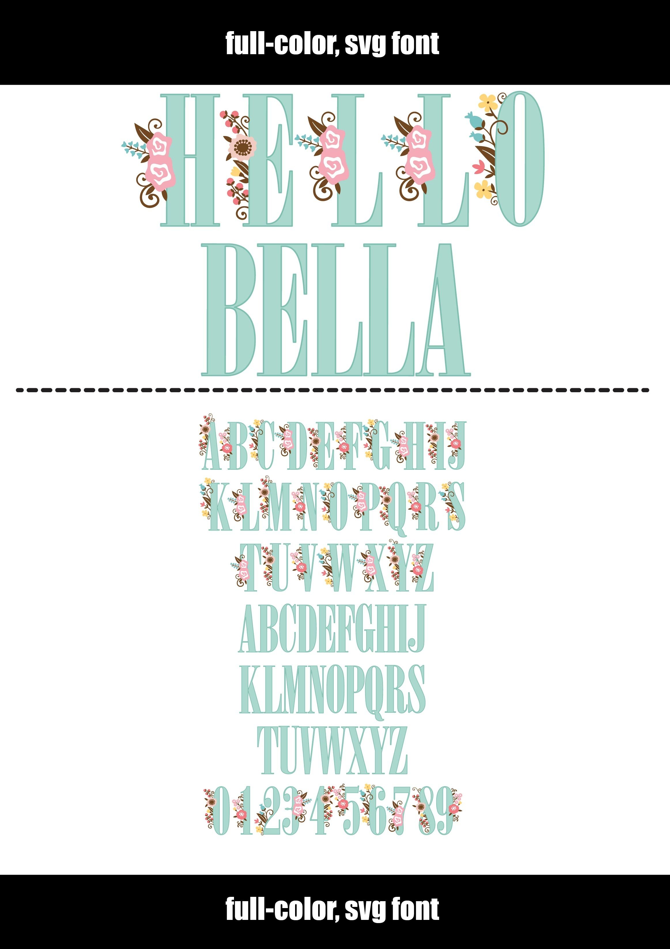Full Color SVG Floral Font: A Beautiful and Versatile Font