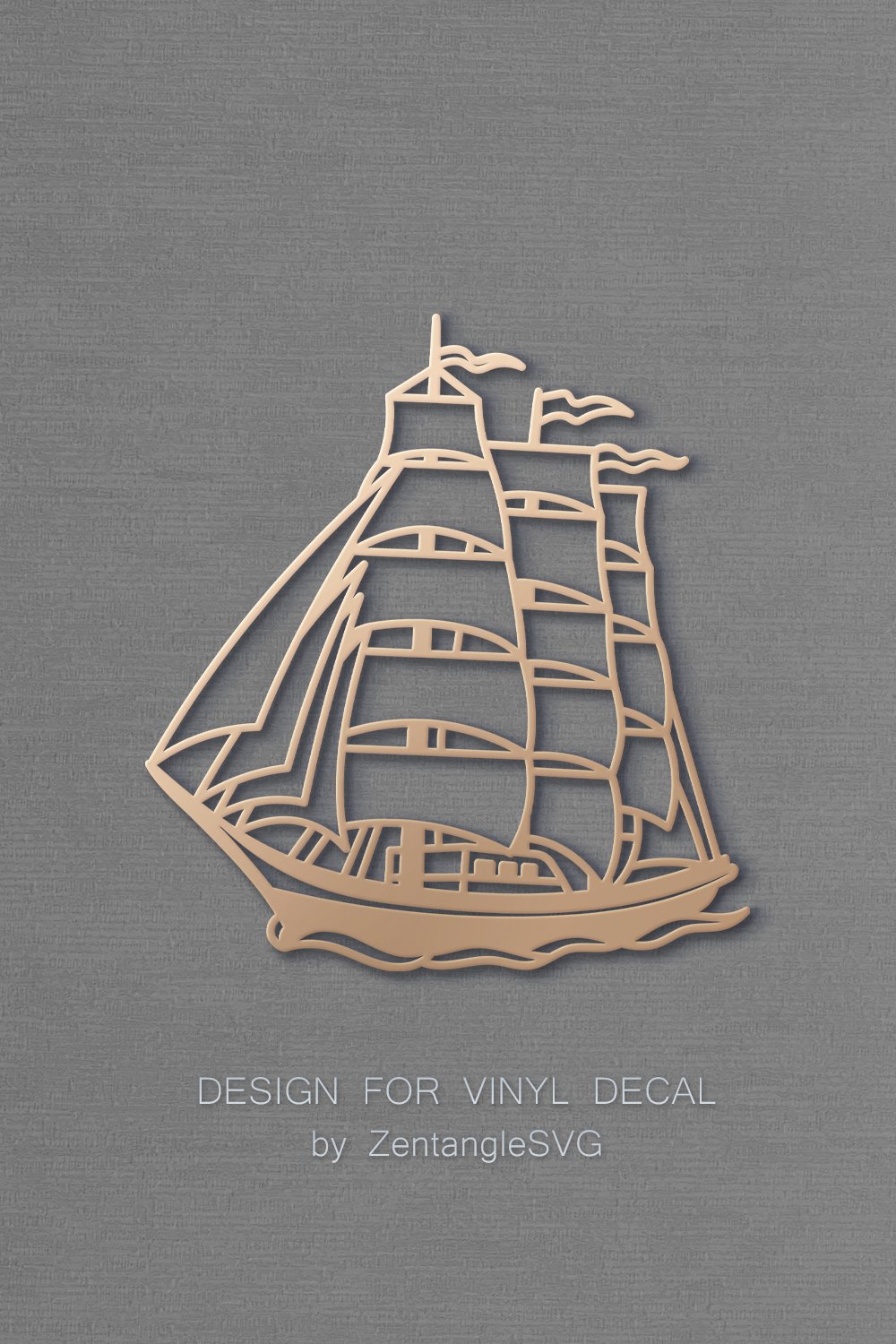 Sailing Ship SVG DXF cut files, Vintage Retro Ship SVGs