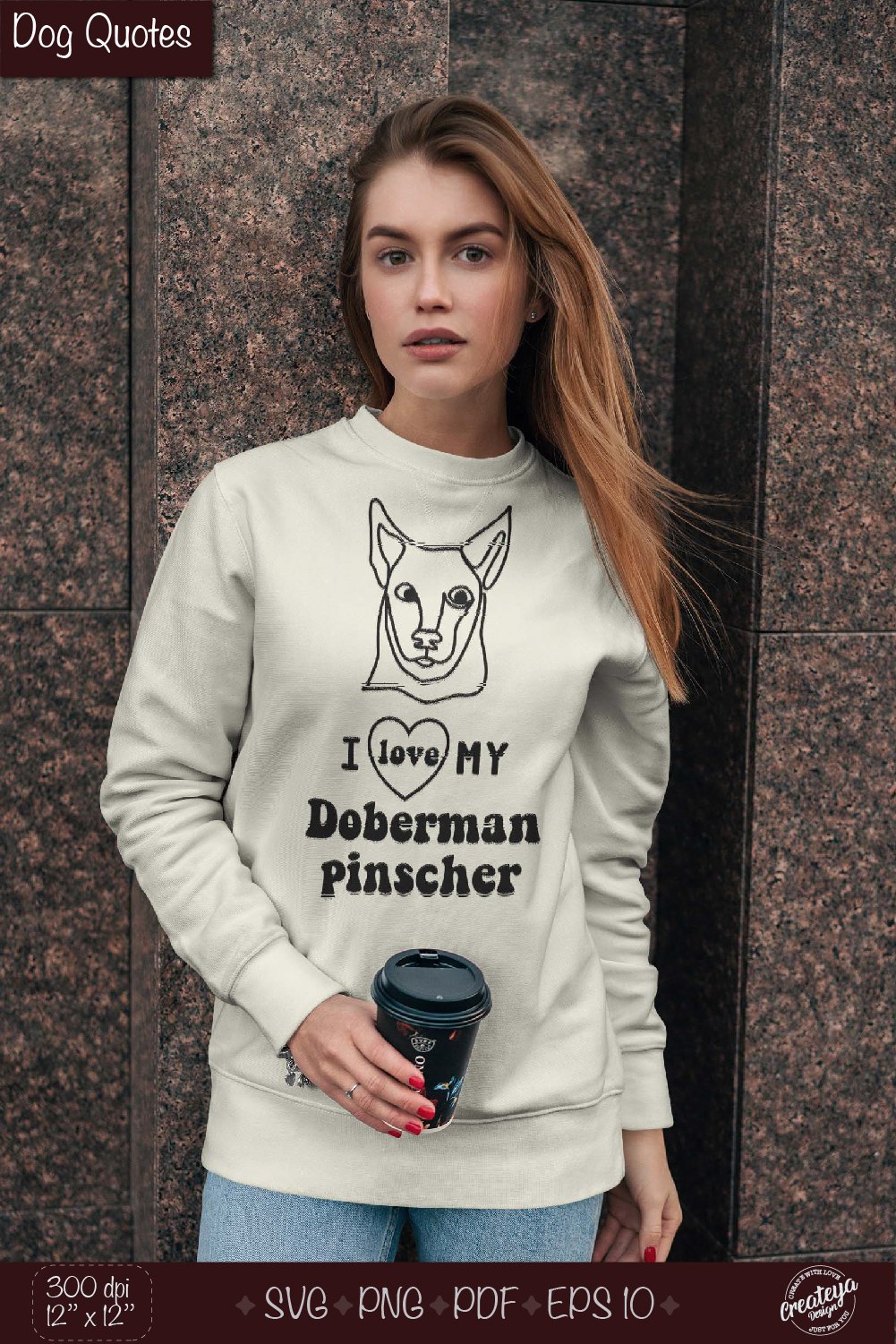 Doberman svg, Dog outline SVG, Dog quote SVG, Pet memorial