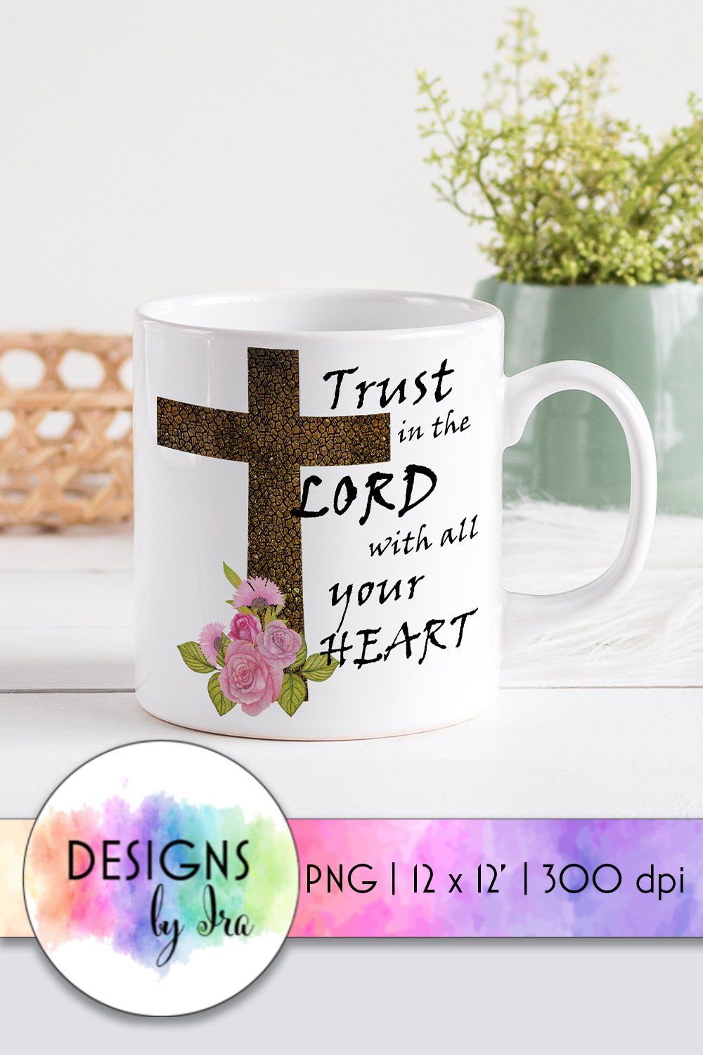 Trust in the Lord Design | Religious Phrase | Easter Print