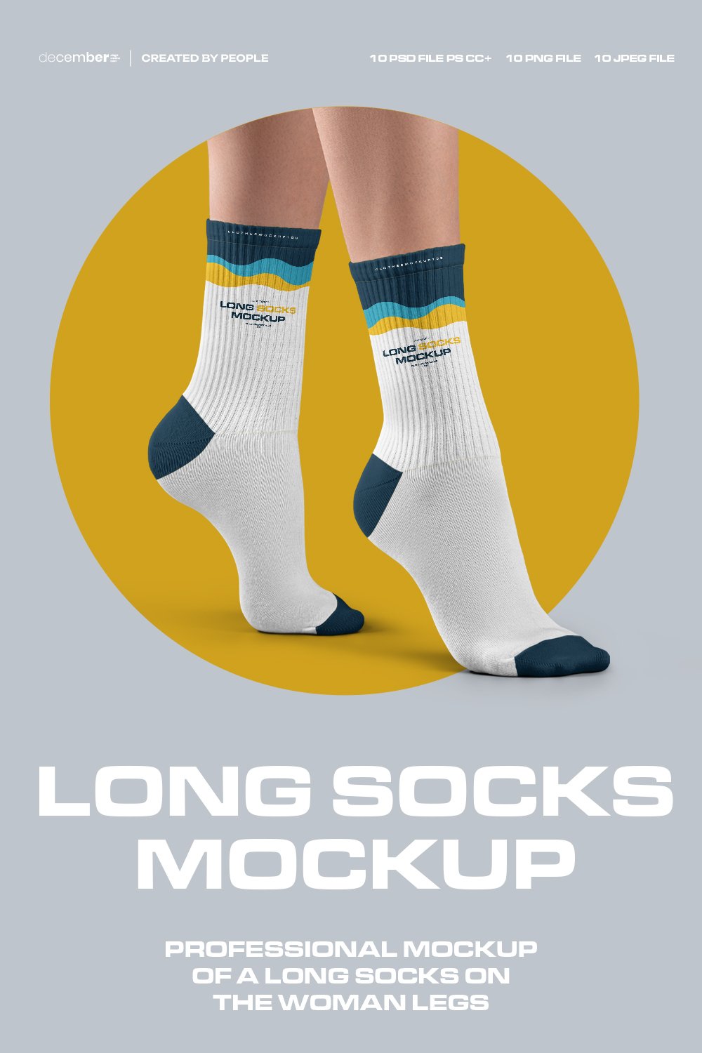 10 Mockups Long Socks on the Woman Legs (4288231)