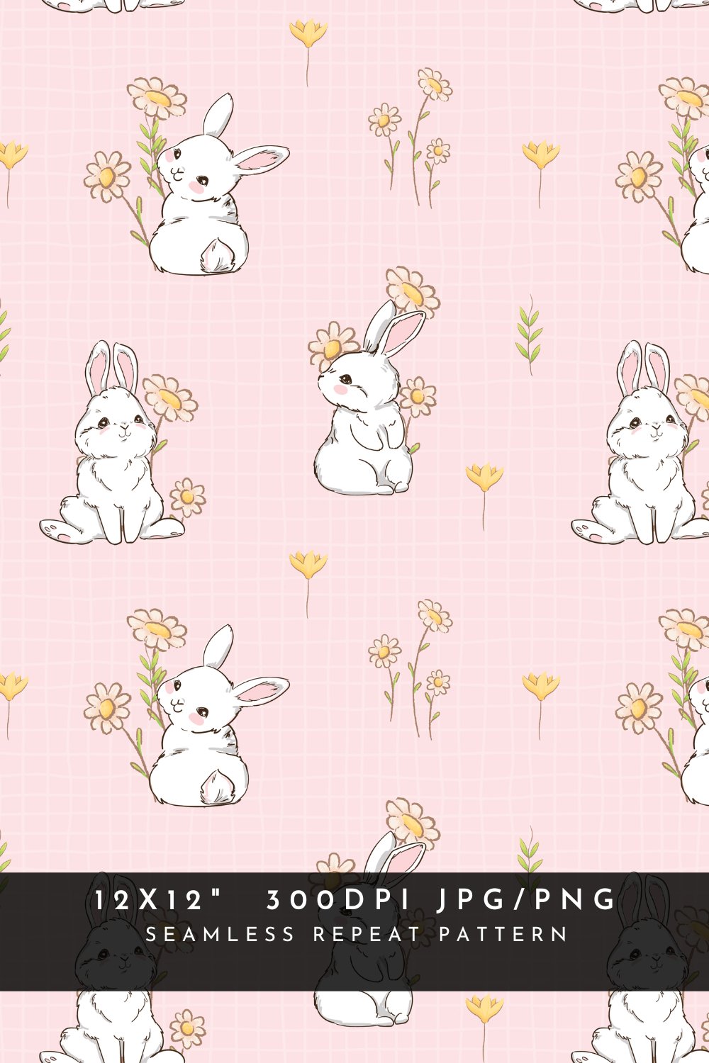 Easter Bunny Seamless Pattern Digital Paper (2413996)