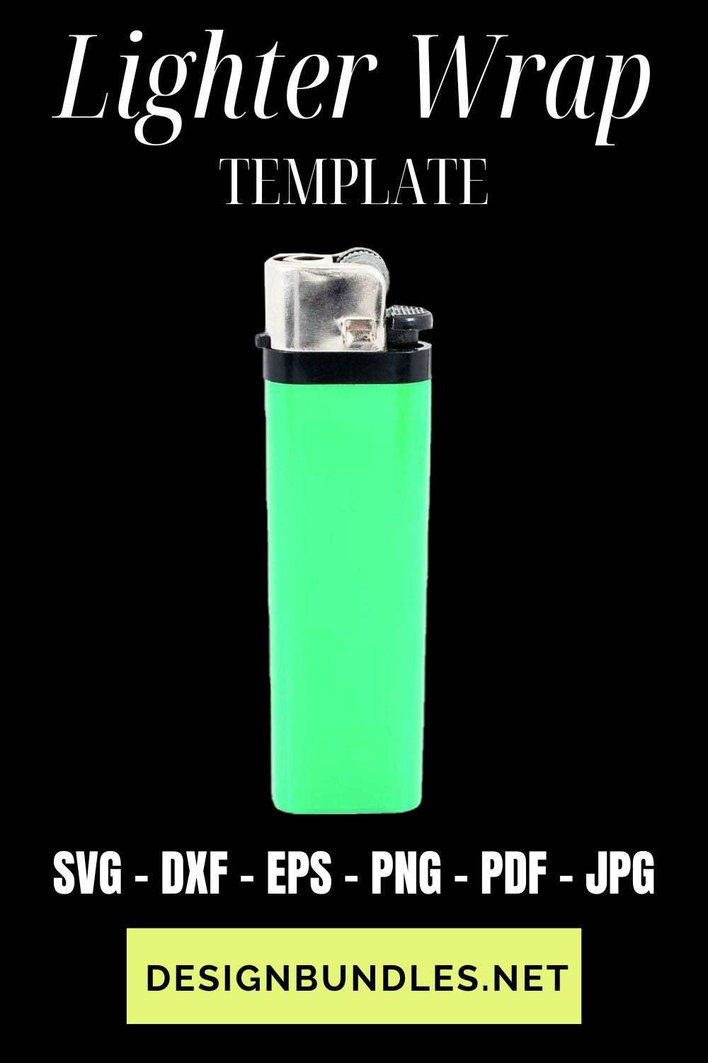 Lighter Template Full Wrap Label Sublimaiton