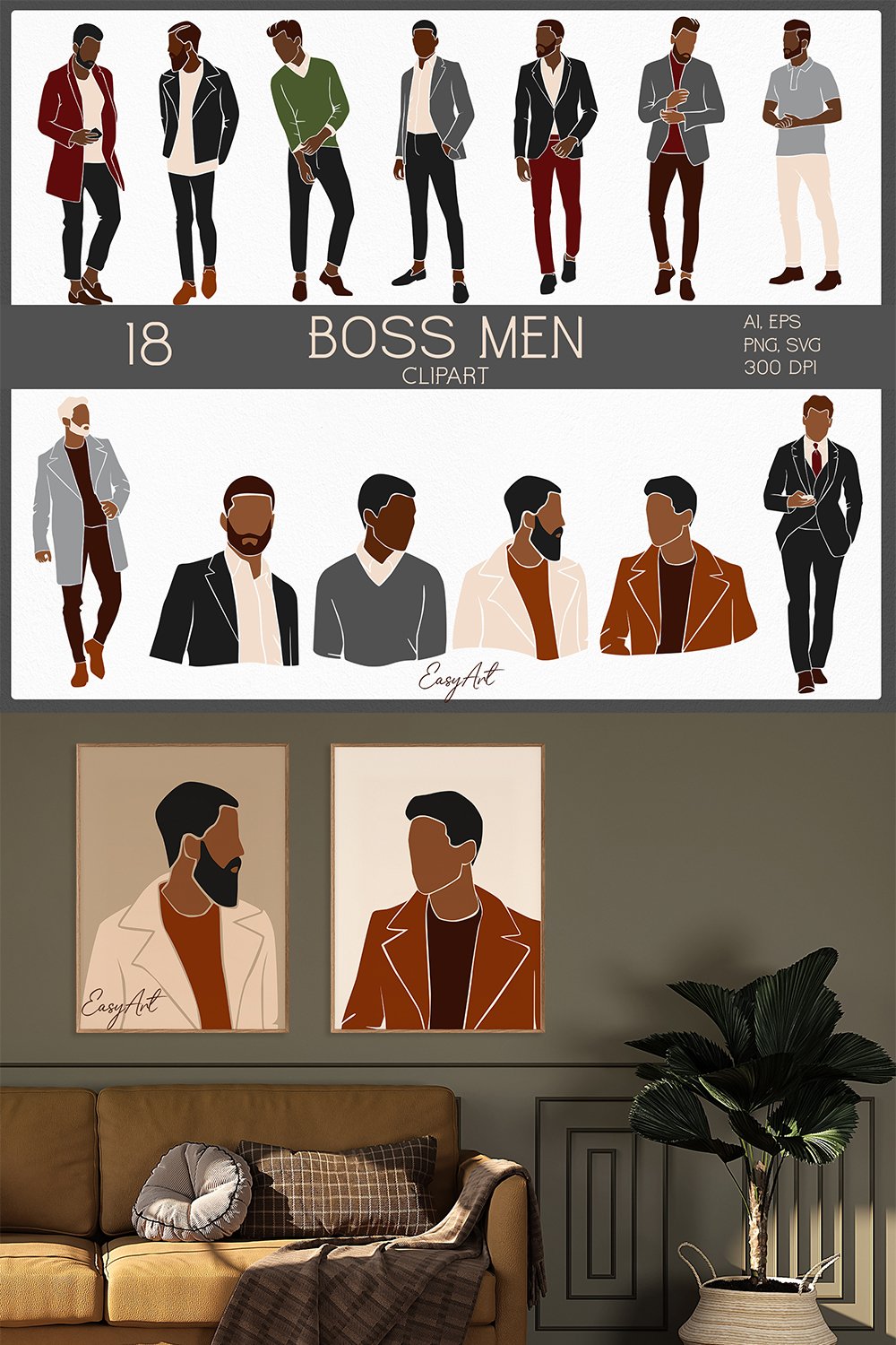 Boss man svg, Black man clipart, Big boss svg, Man portrait