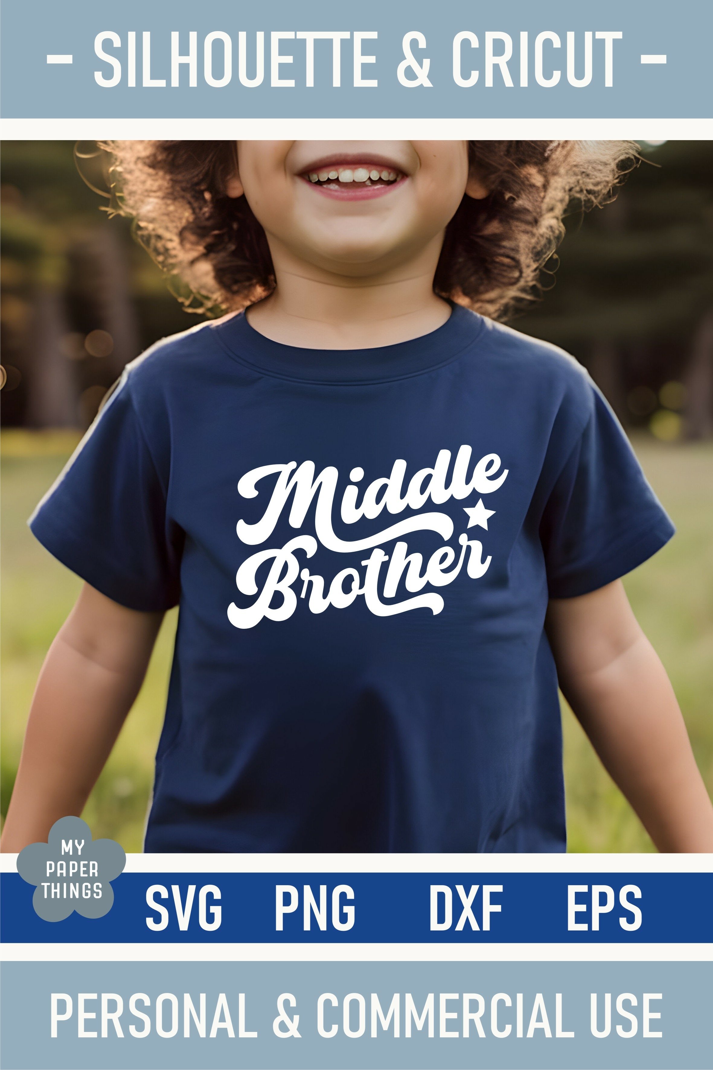 Middle Brother Svg, Siblings Svg