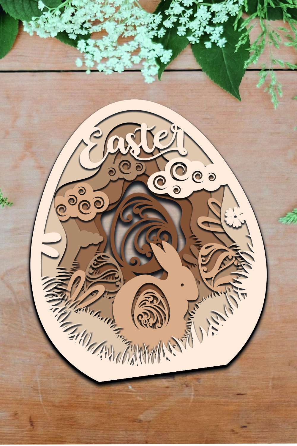 Easter Egg Ornament Decor, Laser Cut