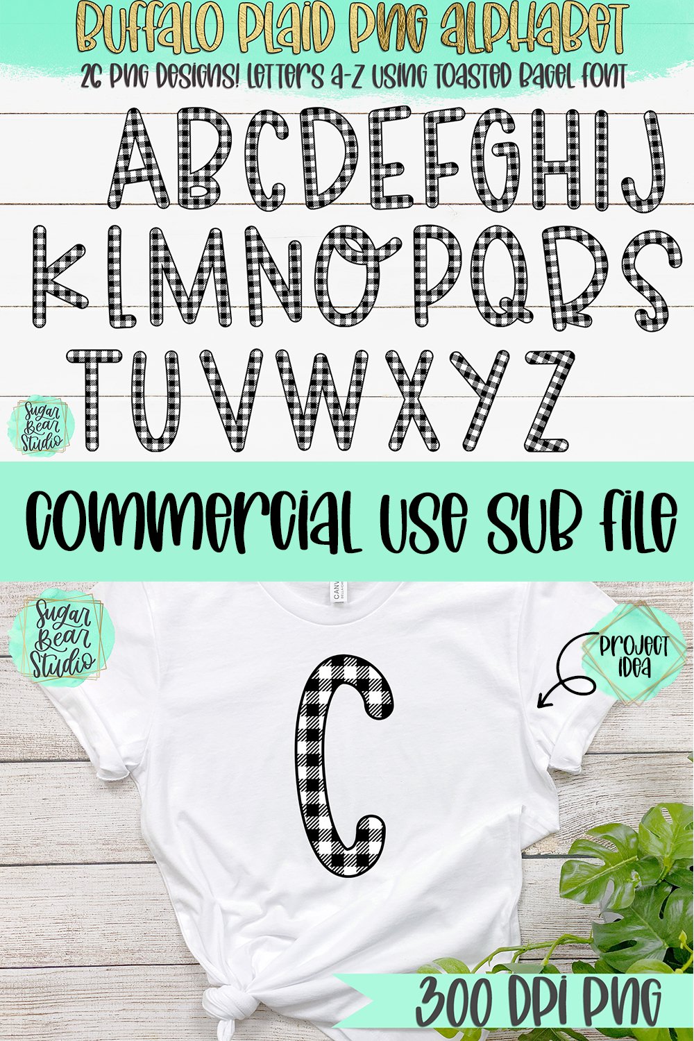Buffalo Plaid PNG Alphabet | 26 PNGs For (1327287)