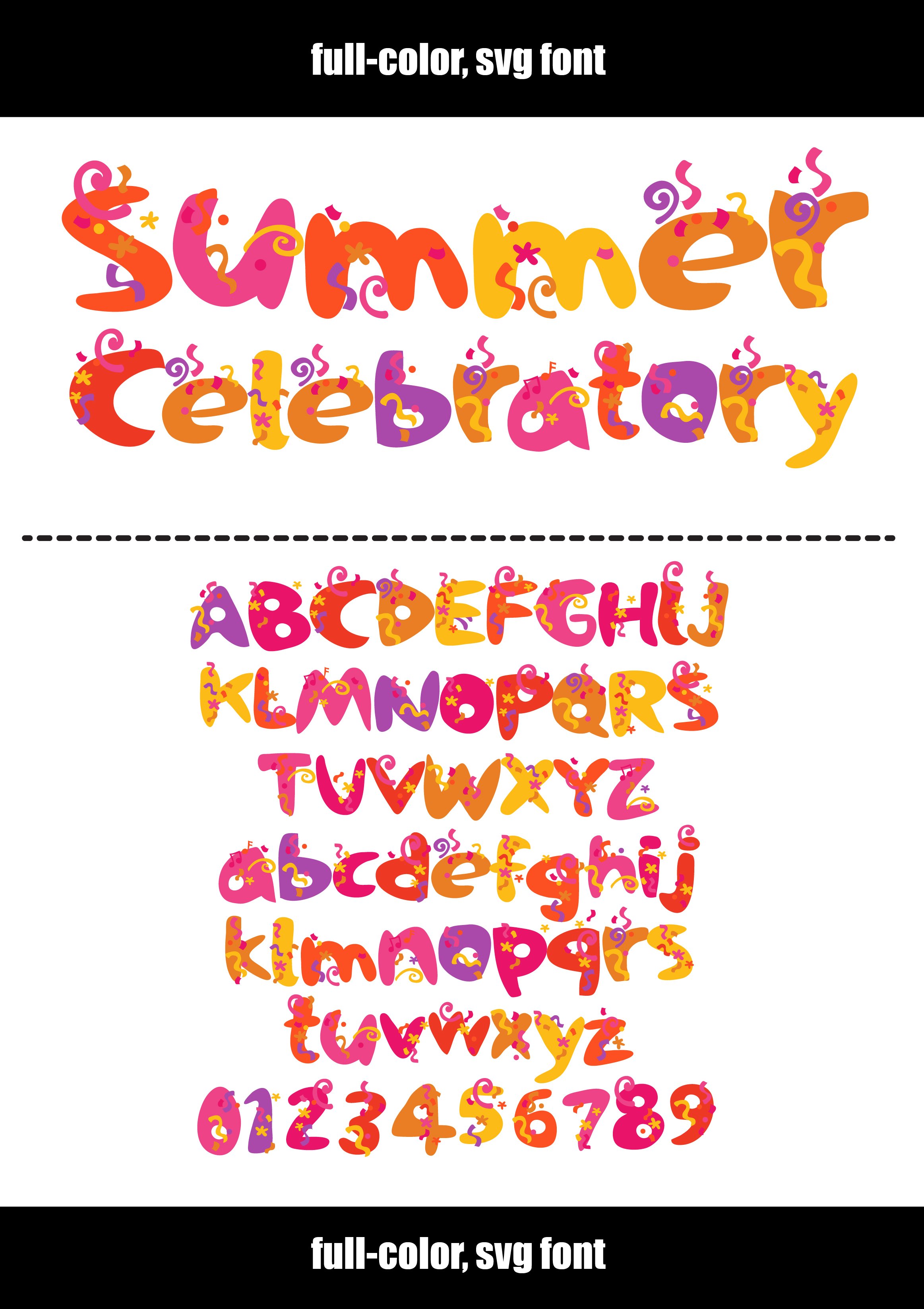 Summer Full Color SVG Font