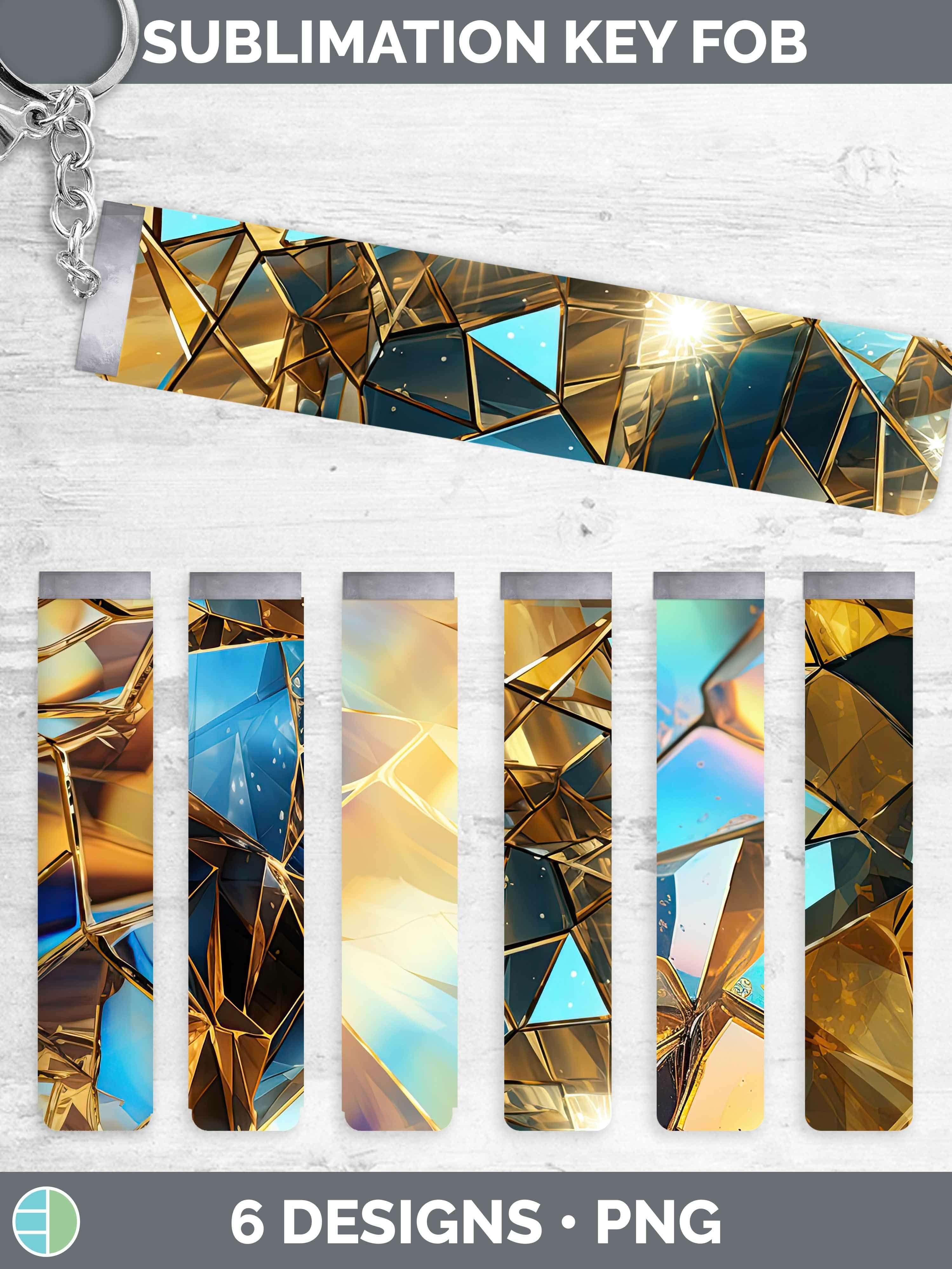 Holographic Gold Key Fob | Bundle Wristlet Designs