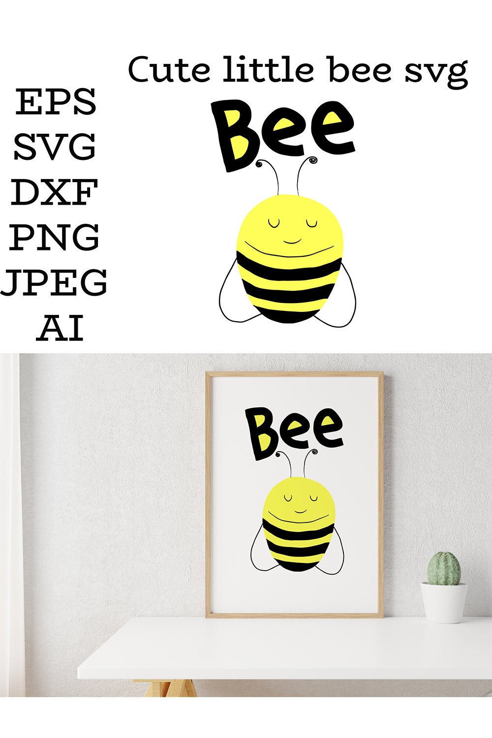 Cute little bee svg (1840318)