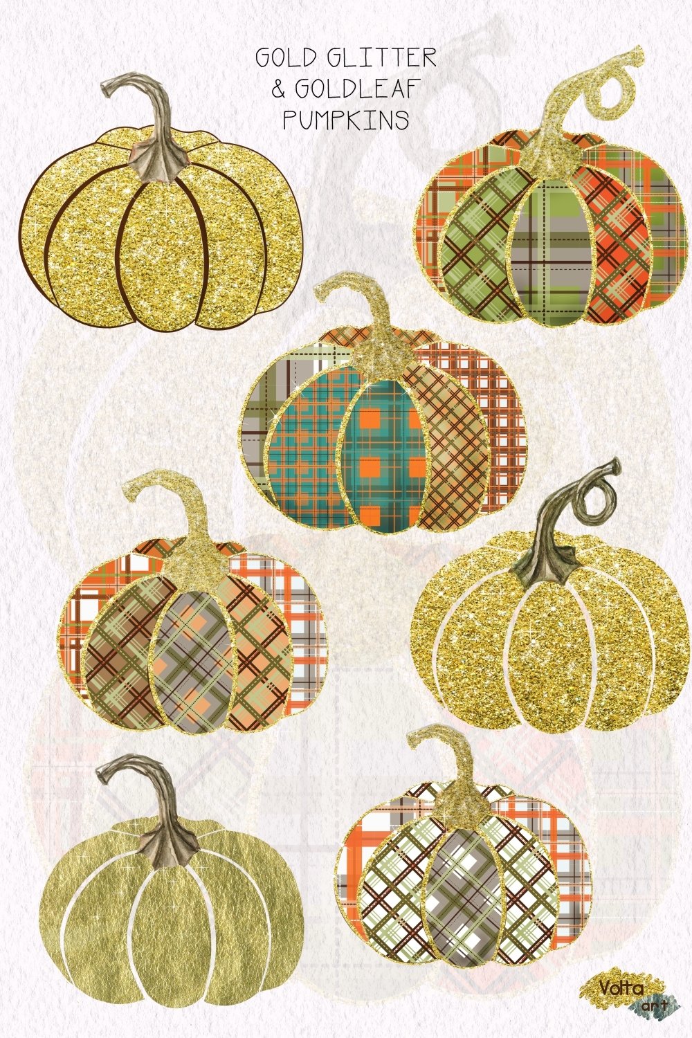 Glitter Pumpkins, Fall bundle, Sparkling glitter pumpkins