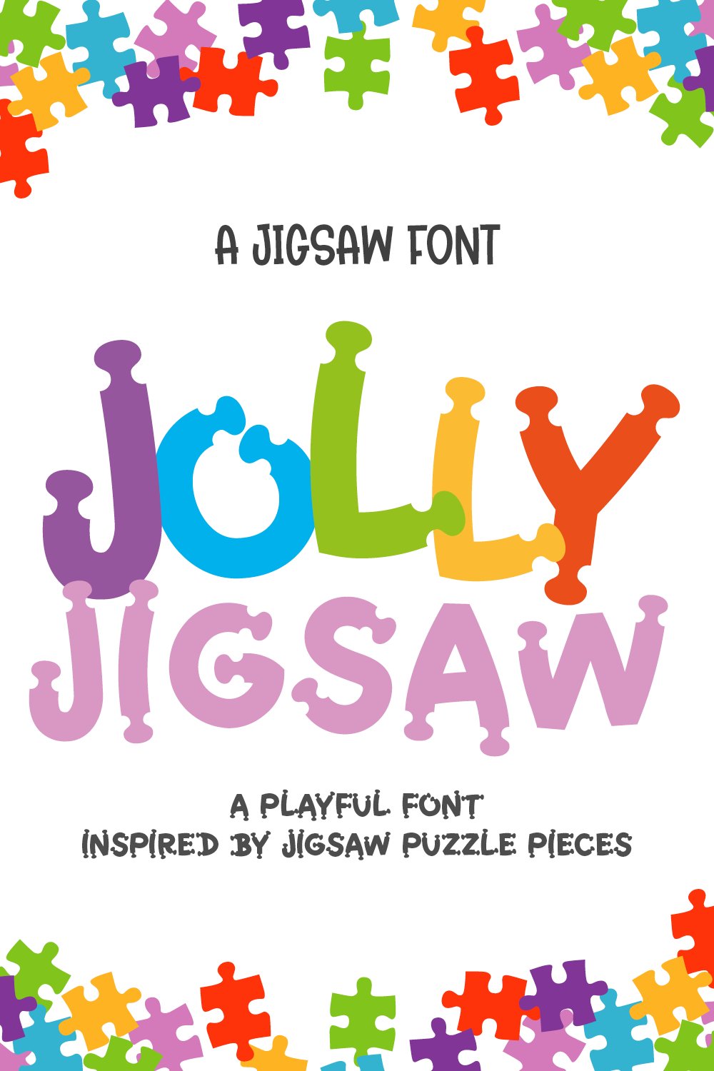 JOLLY JIGSAW FONT | a fun Jigsaw Puzzle Font