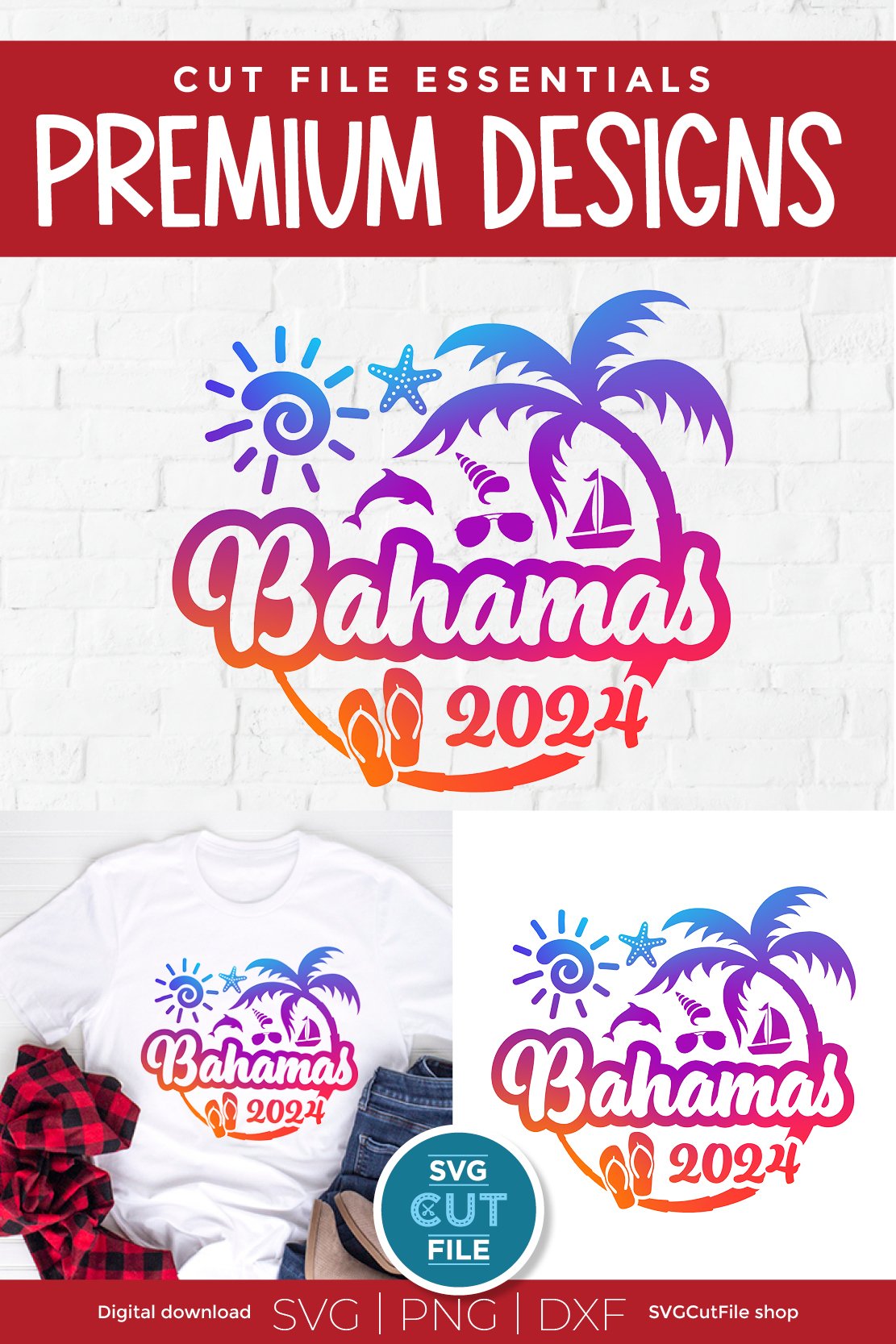 2024 Bahamas svg - Great for a Bahamas Vacation or Trip
