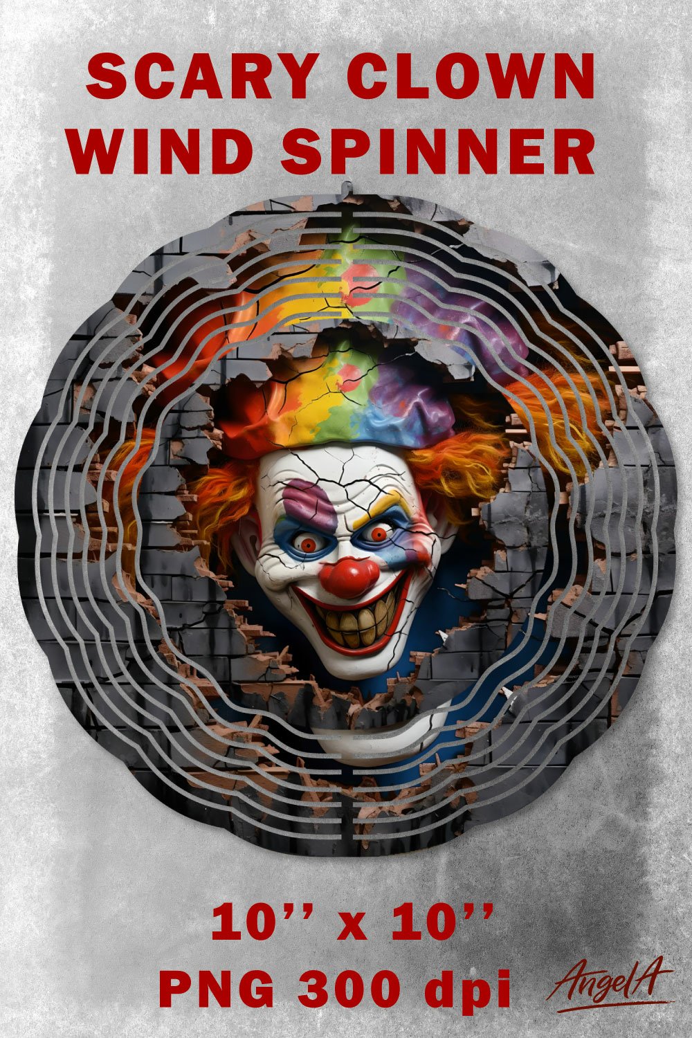 Scary halloween images / Halloween wind spinner / (2705132)