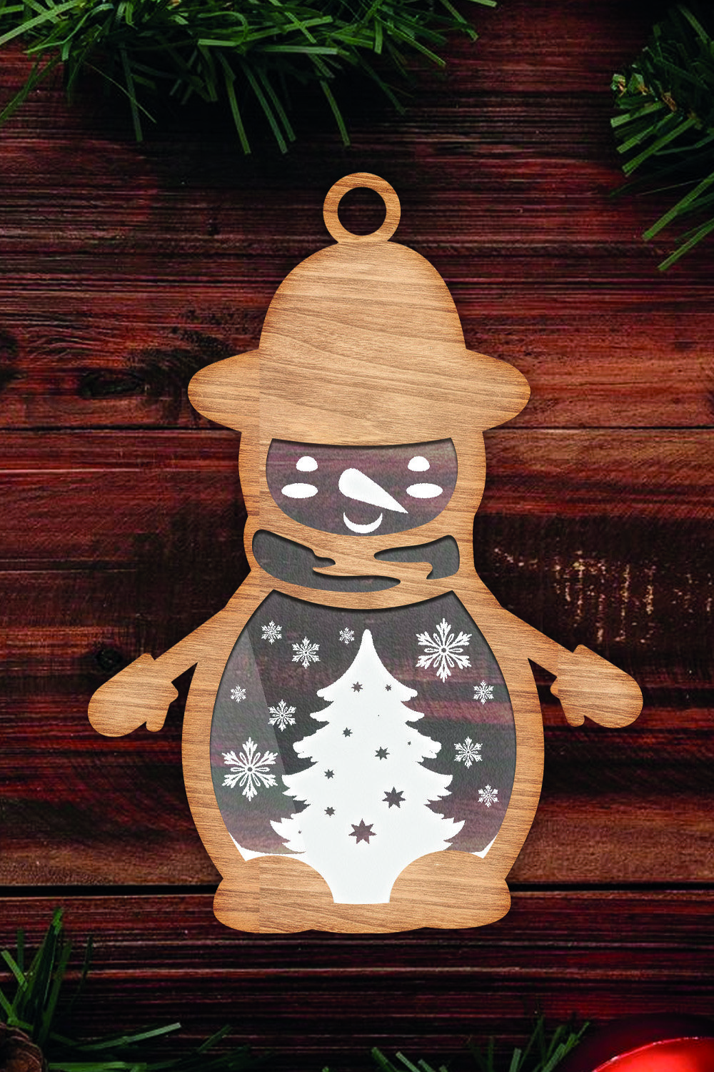 Snowman Multilayer Ornament, Christmas