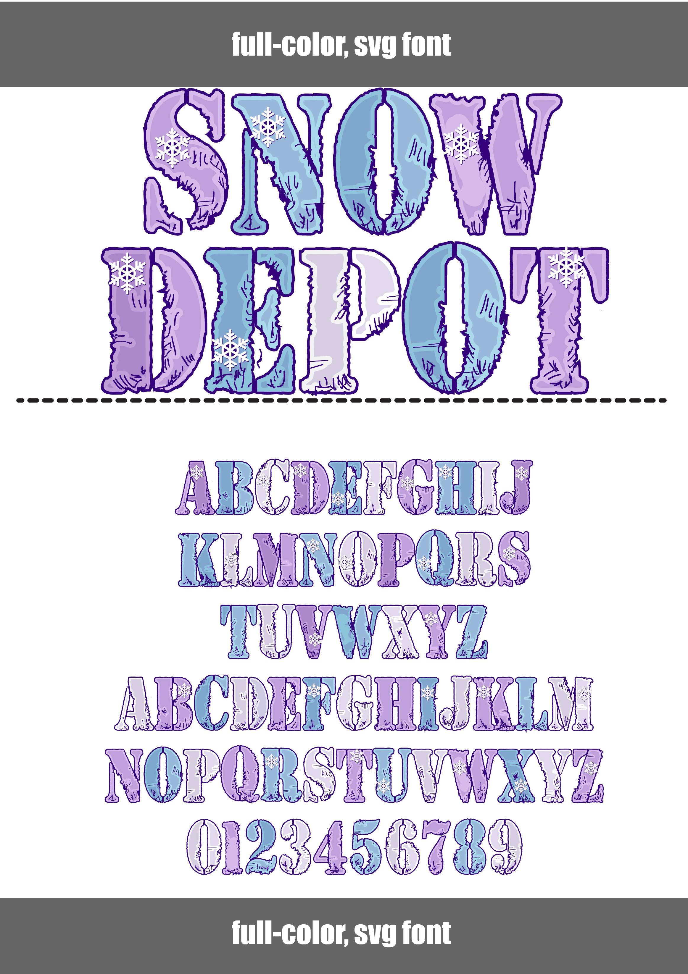 Full Color SVG Font great for Winter or Christmas