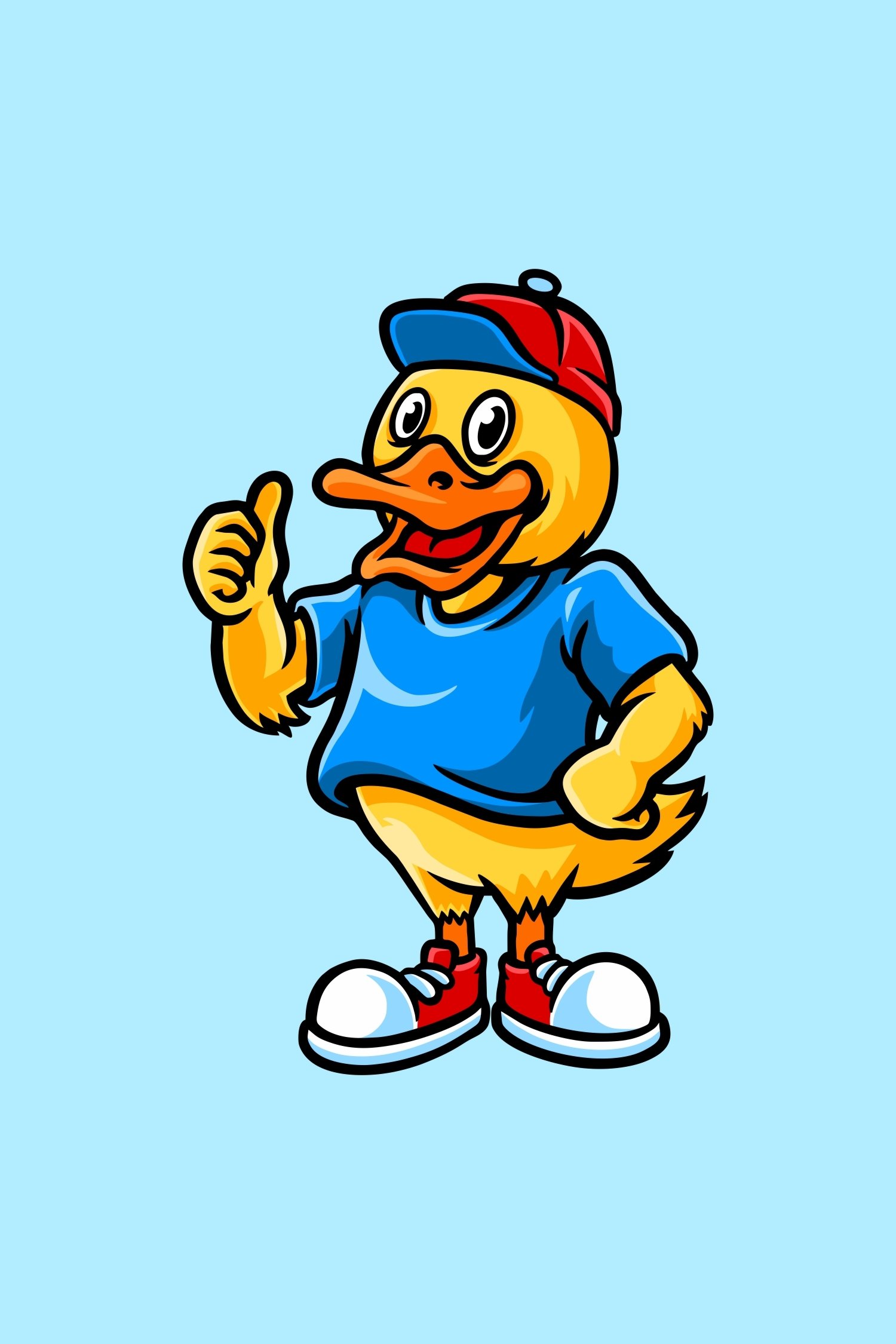 enjoy Duck Mascot Vector Sublimation Design