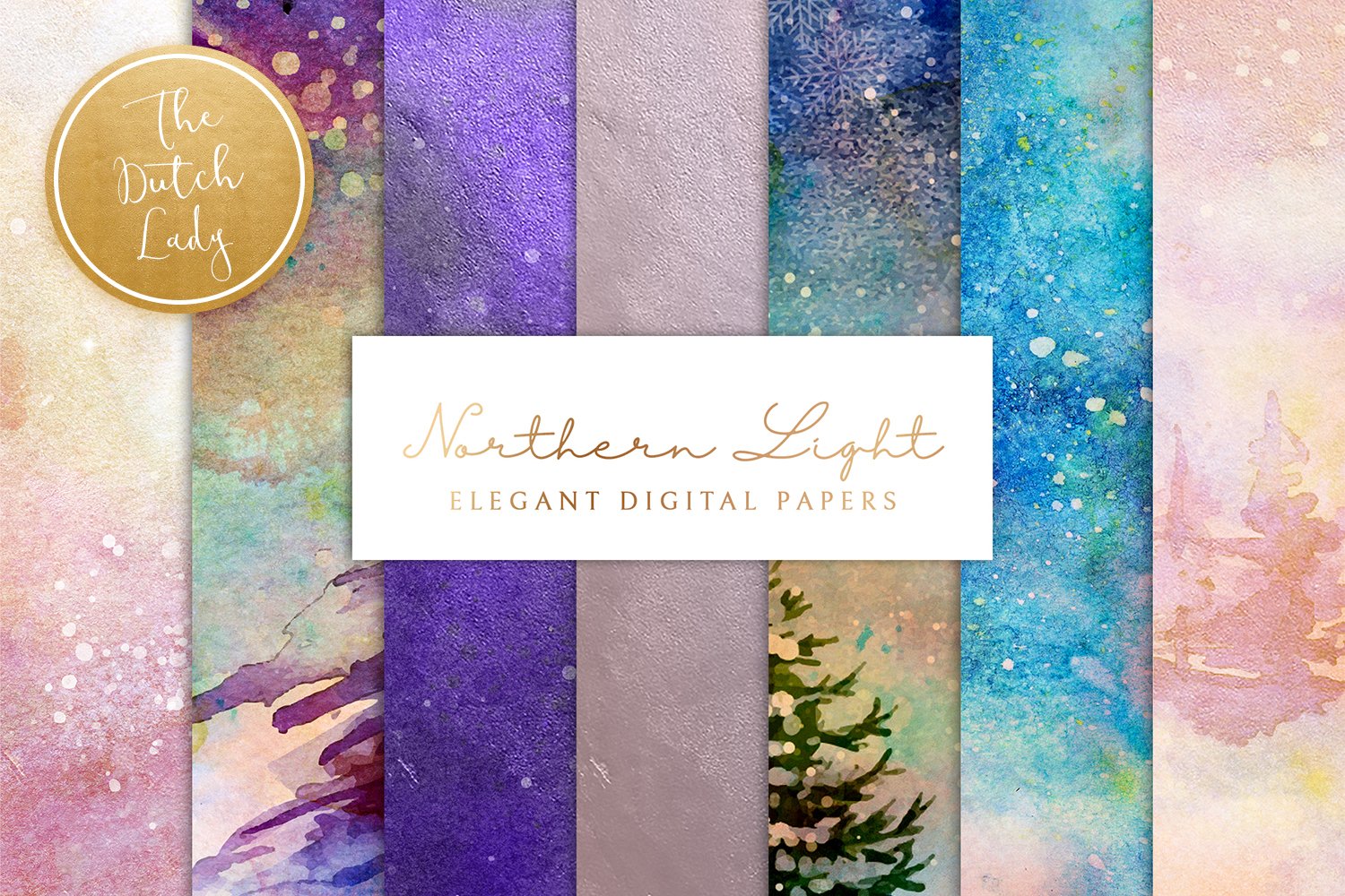 Digital Backgrounds & Papers - Northern Lights