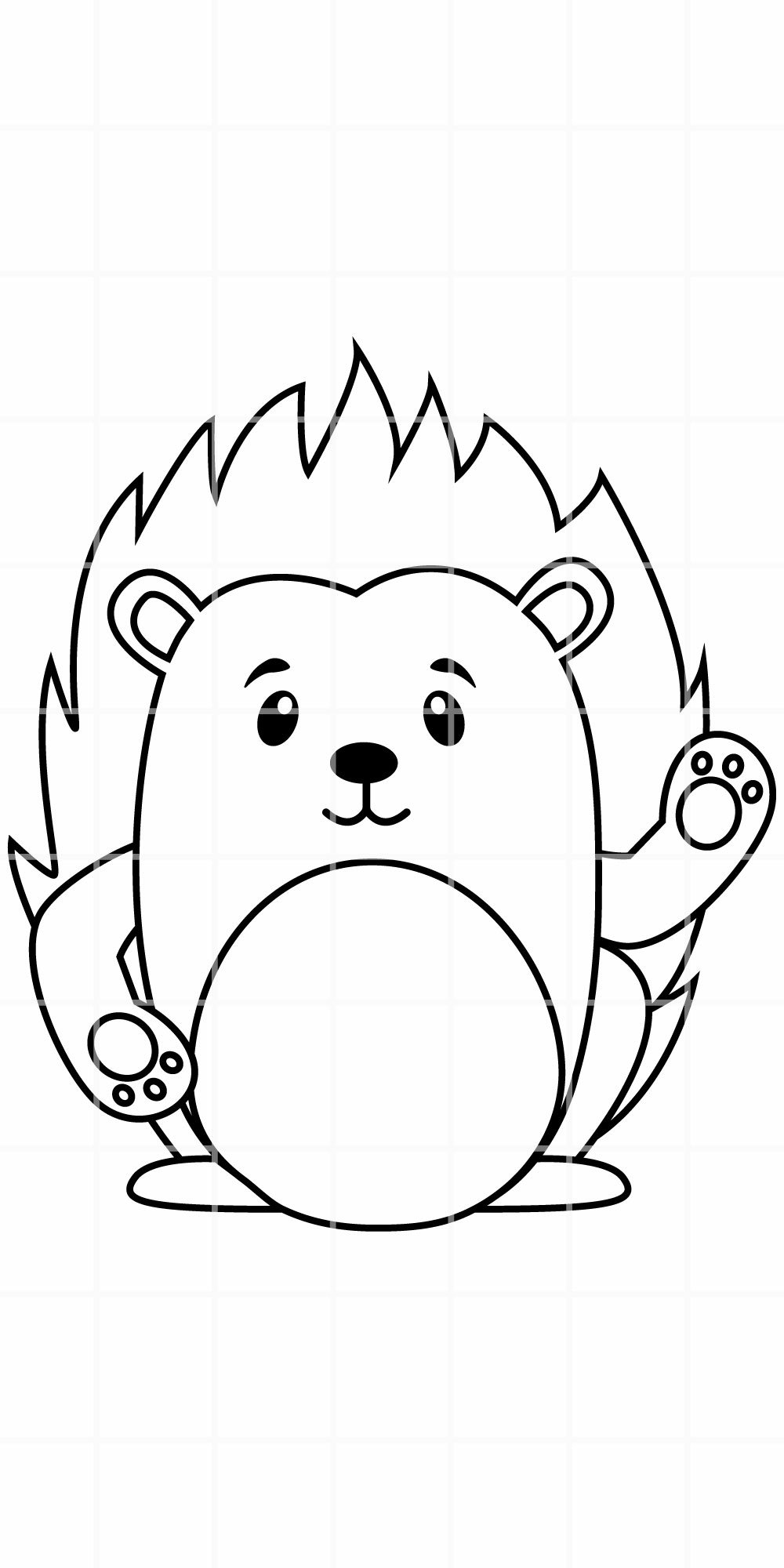 Hedgehog Outline SVG. Hedgehog svg. Hedgehog png. Cut file.