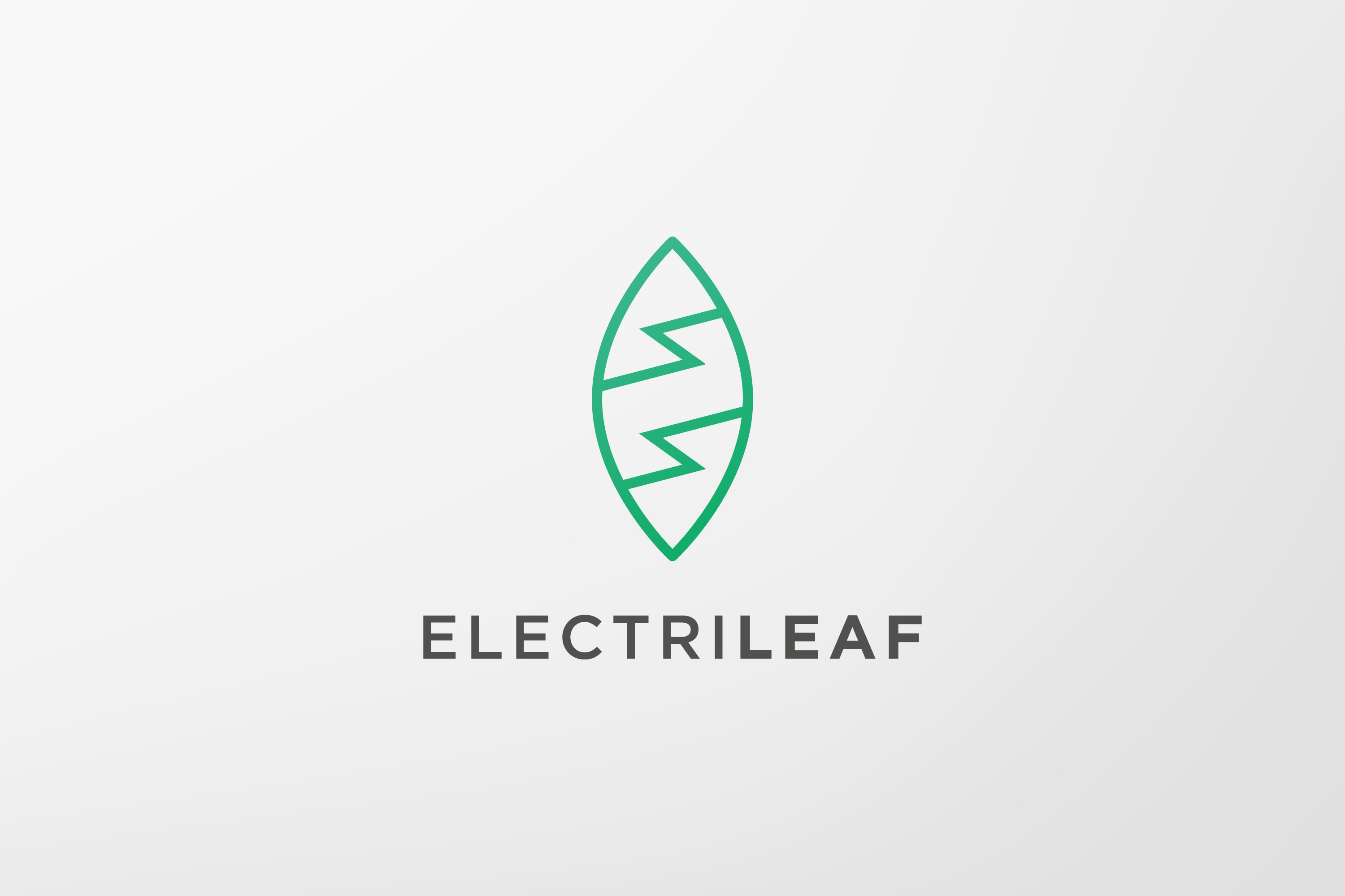 lightning leaf logo in a modern shape (1107104)