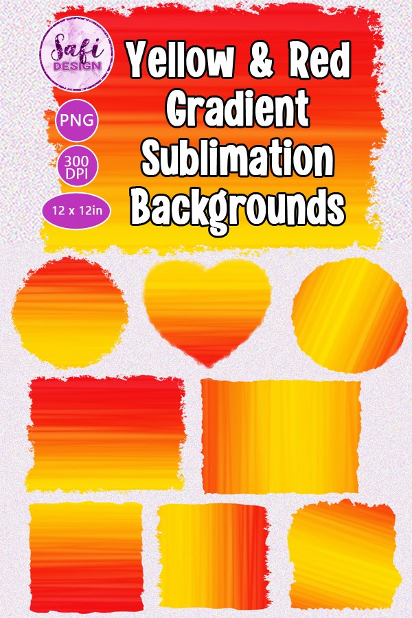 Yellow and Red Gradient Sublimation Backgrounds