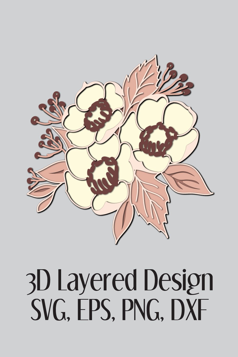 Flowers 3D layered Cut file