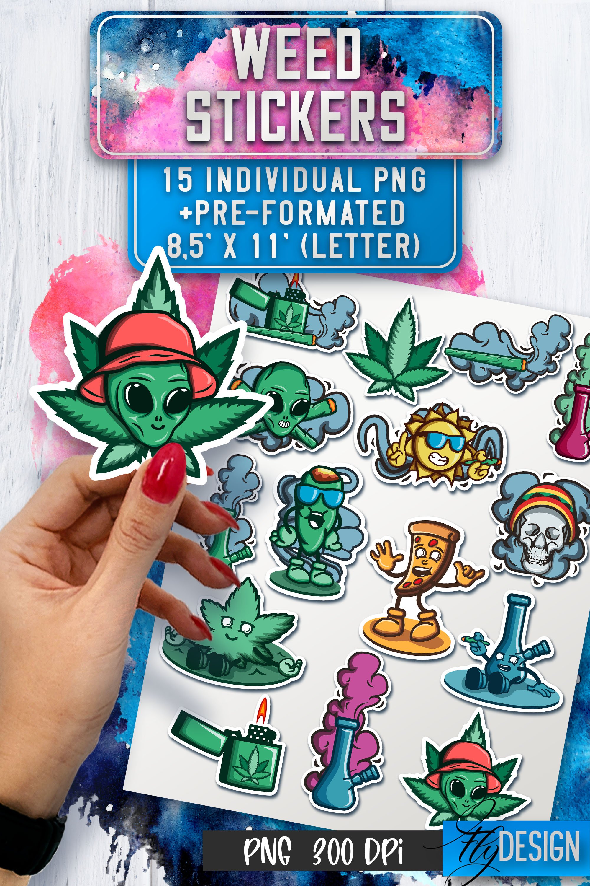 Weed Stickers | Marijuana PNG | Cannabis stickers | Hippie (1889682 ...