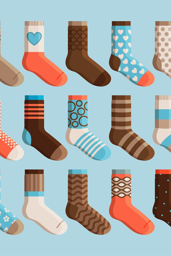 Colorful cartoon cute kids socks set