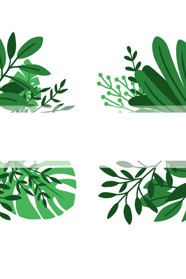 Tropical leaves banners (1736014)