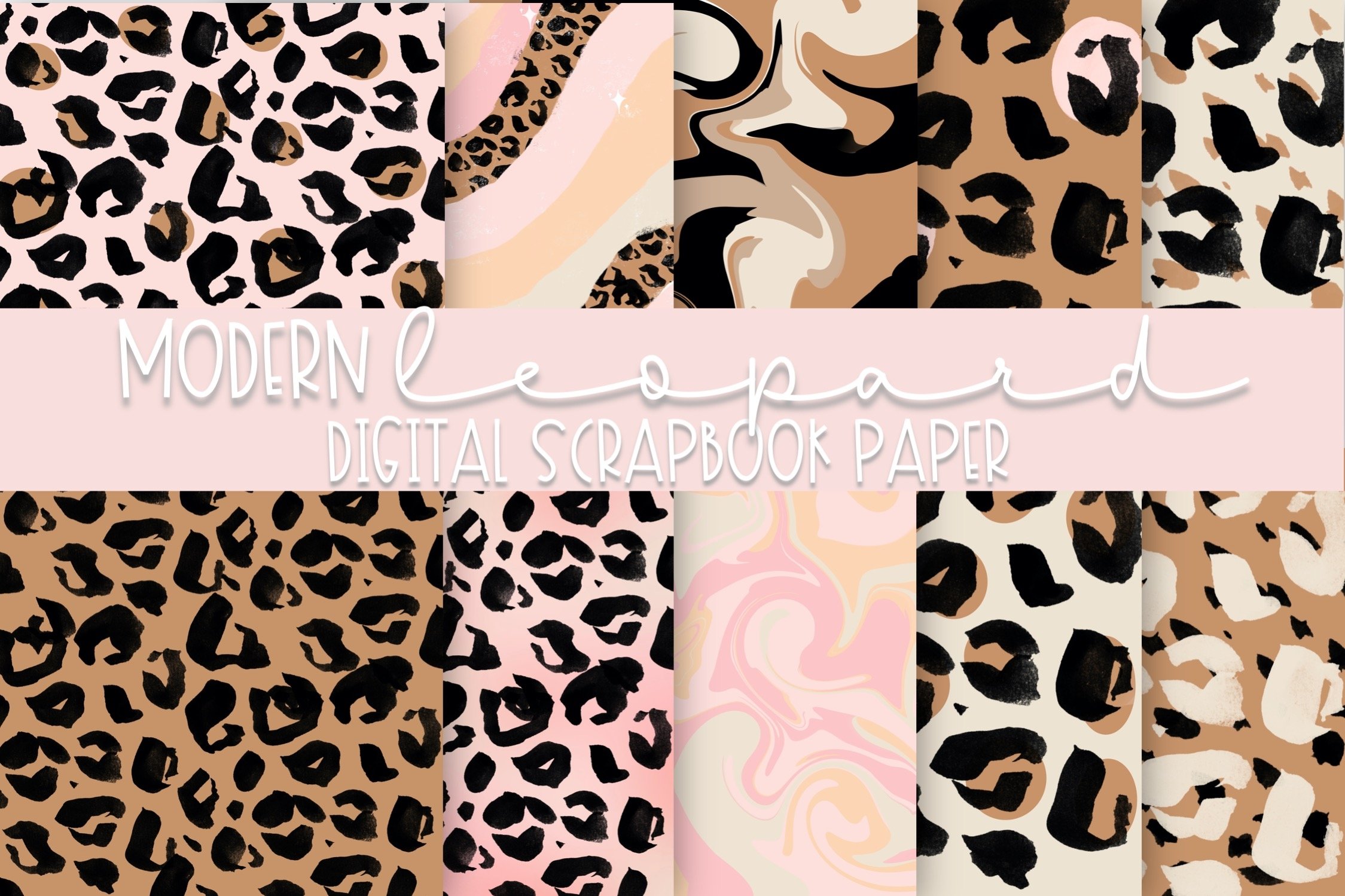 Modern Leopard Digital Scrapbook Paper | Modern (809823)