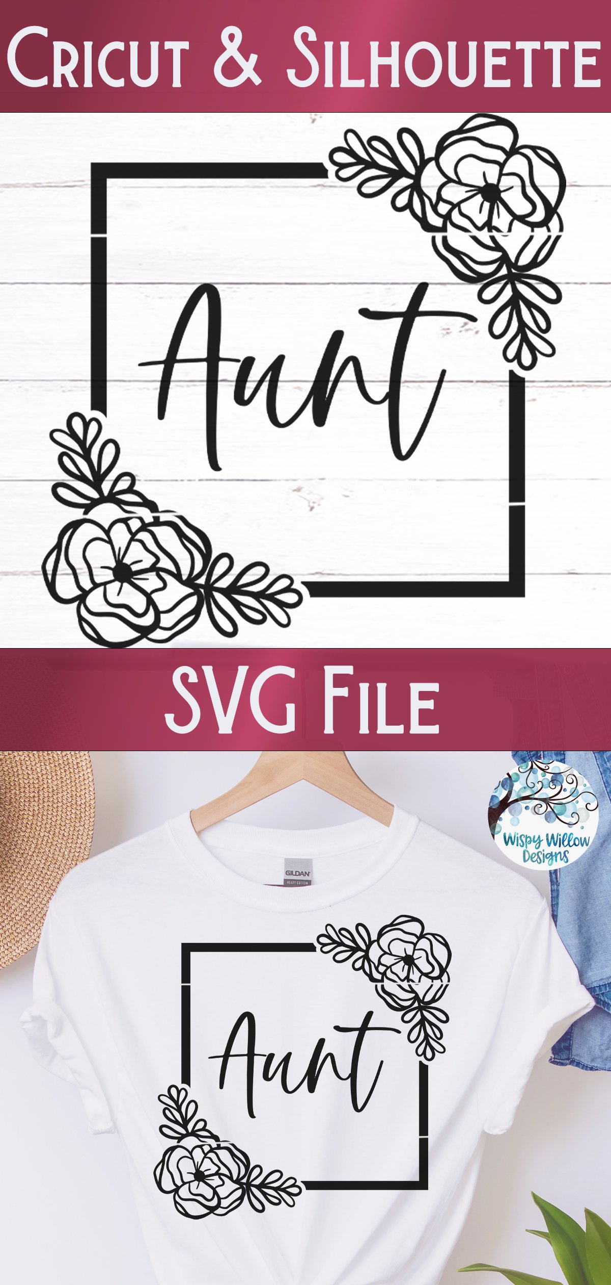 Floral Aunt SVG (1270606)