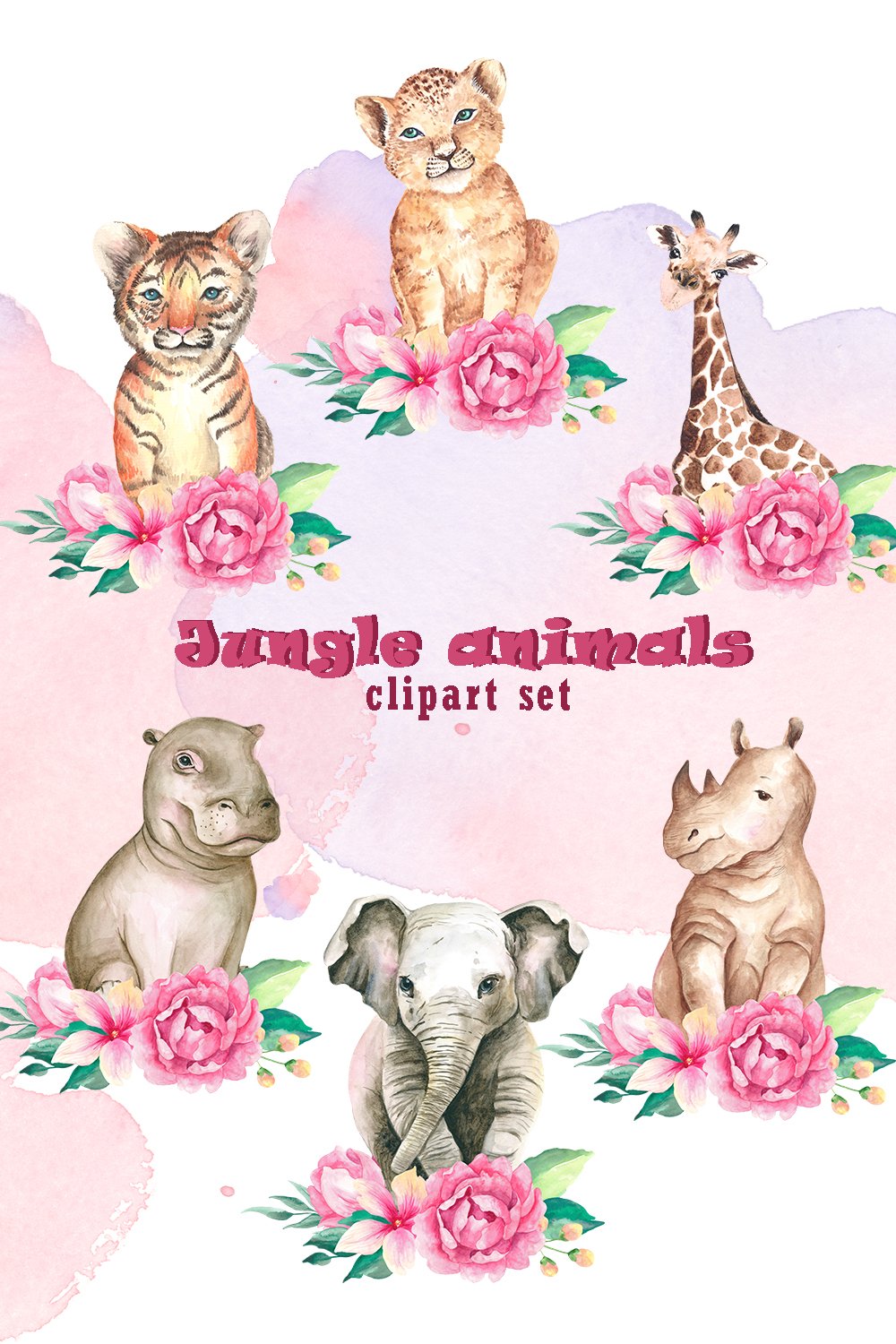 Safari Animals Clipart PNG