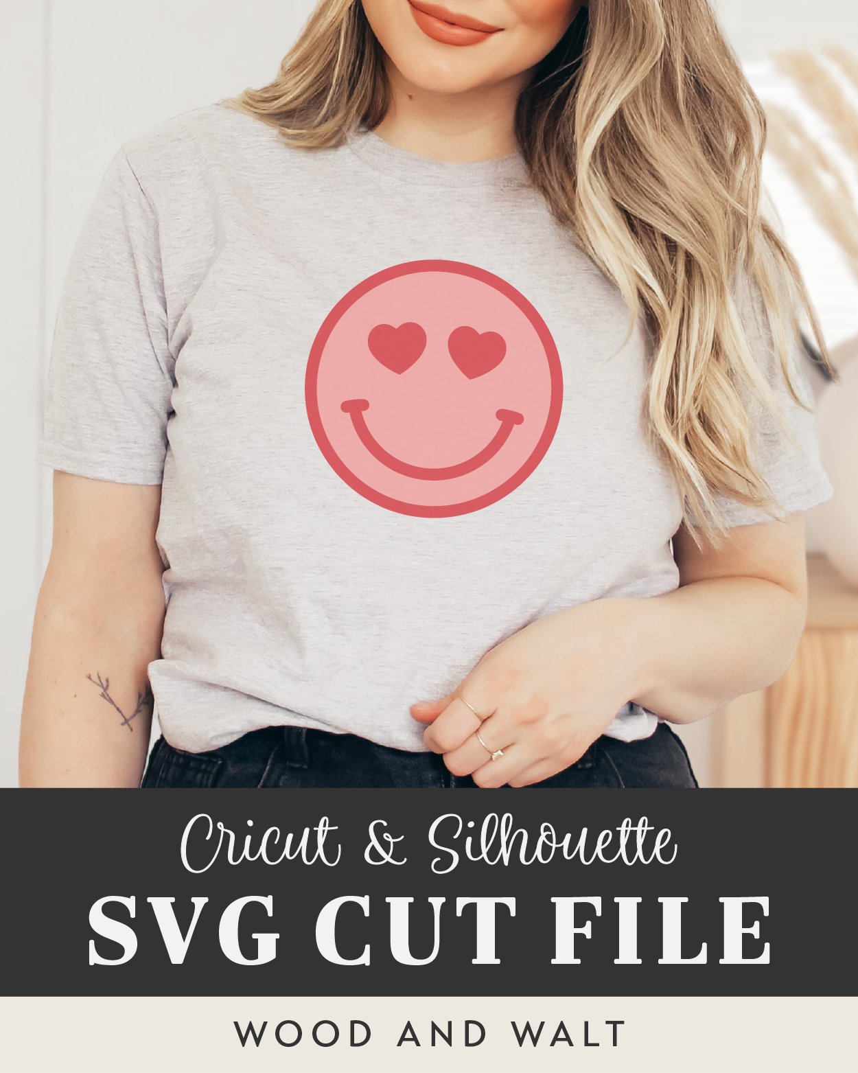 Boho Smiley Heart Eyes SVG | Valentine's Day SVG (1772148) | SVGs ...