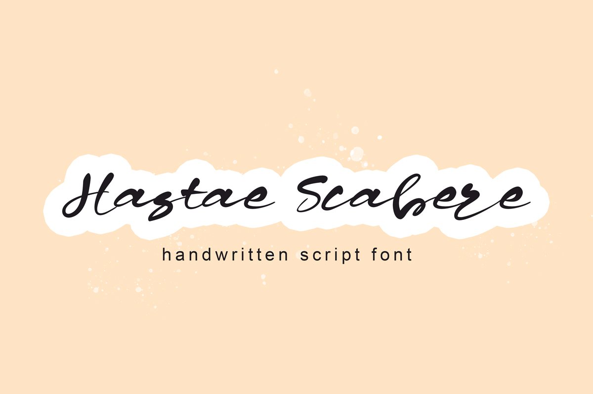 Hastae Scabere script font