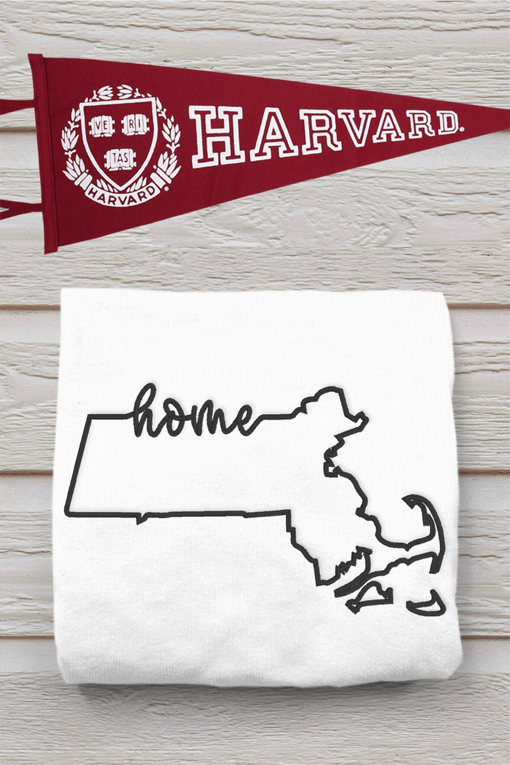 Massachusetts Home State Outline Embroidery Design