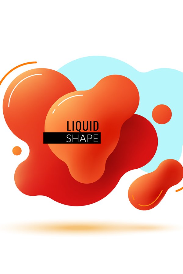 Liquid shape banners. Fluid shapes abstract color elements p
