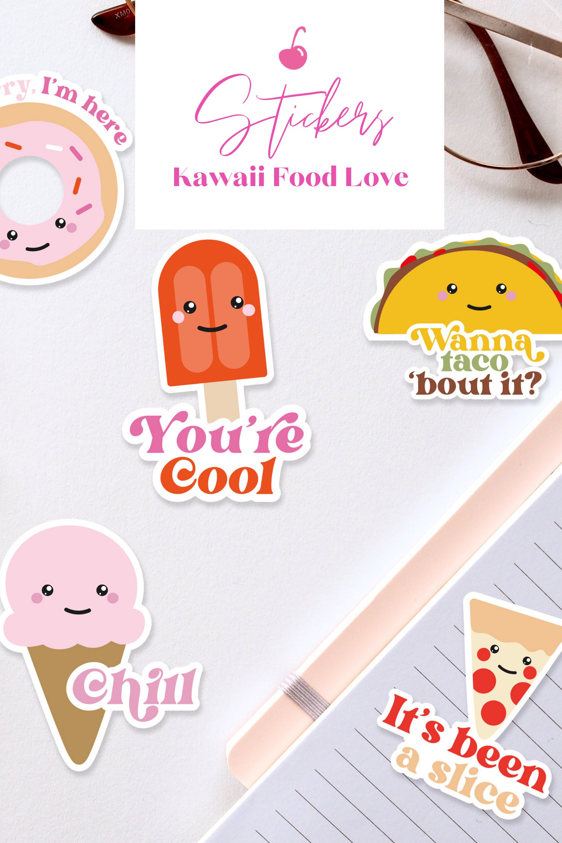 Food Pun PNG Stickers Mockup for Silhouette/Cricut Machines