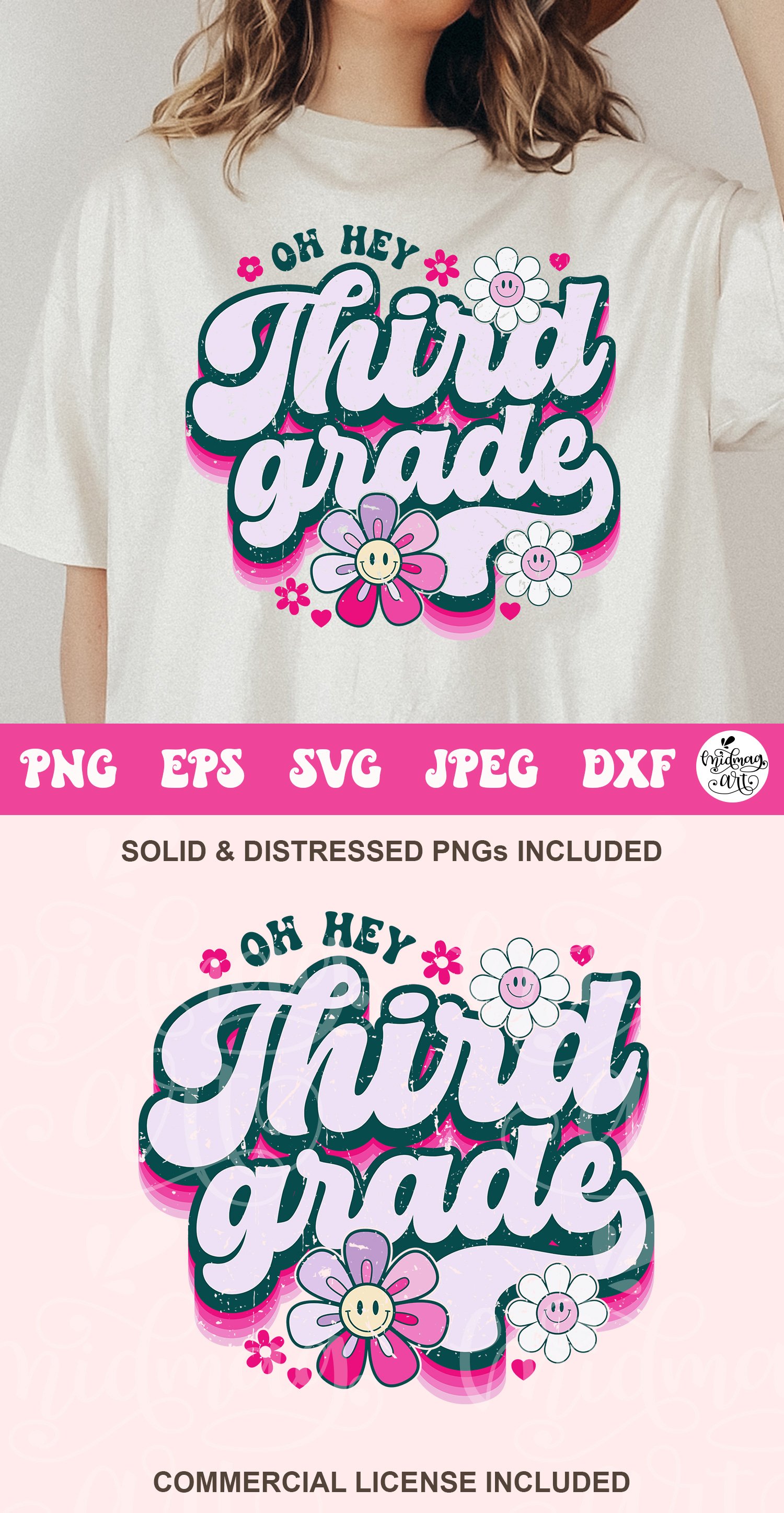 Groovy third grade Teacher SVG, teacher cut file (2698908)