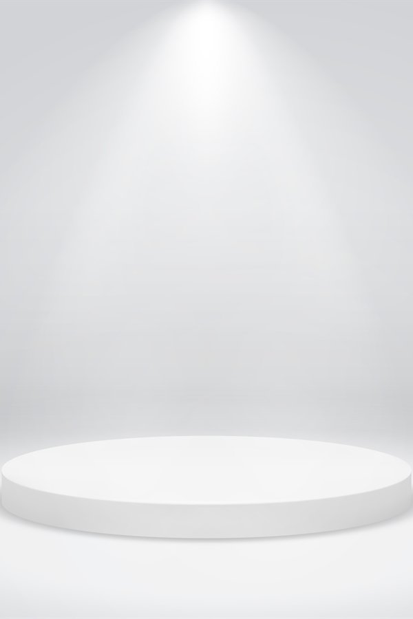 Round pedestal. Winner podium champion circular base first p