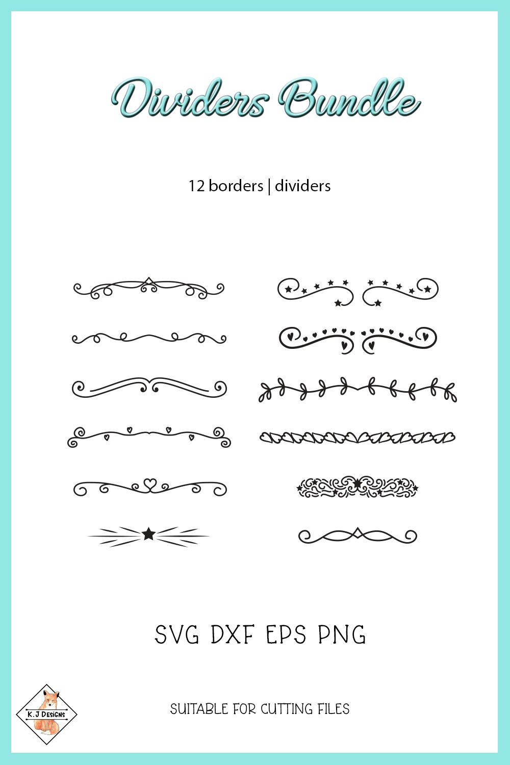 Dividers Bundle SVG Cut Files | Border Designs