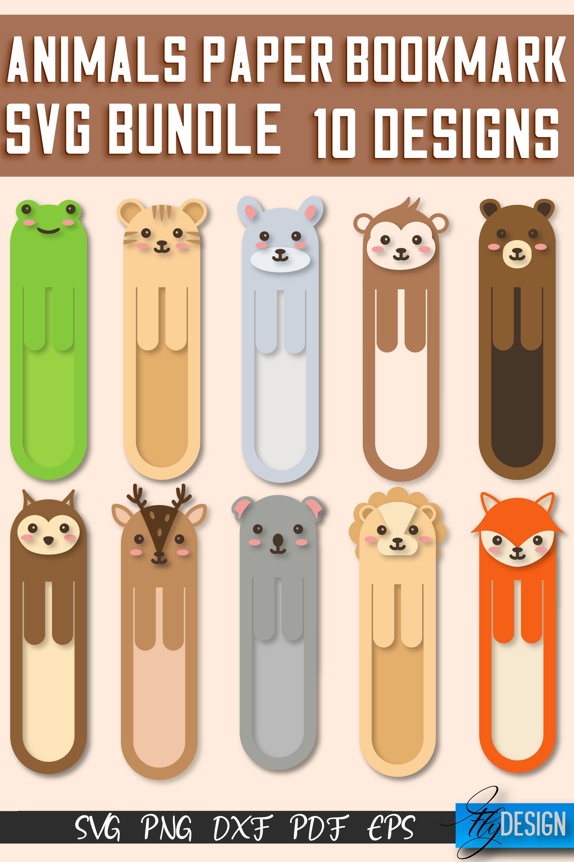 Animals Bookmarks Paper cut SVG|Bookmark SVG Design|Papercut