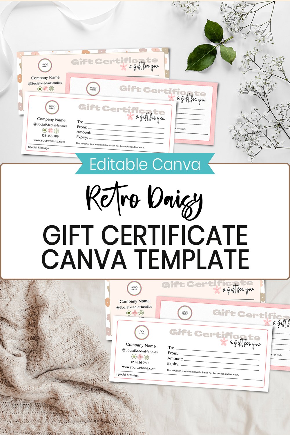 Retro Gift Certificate Template