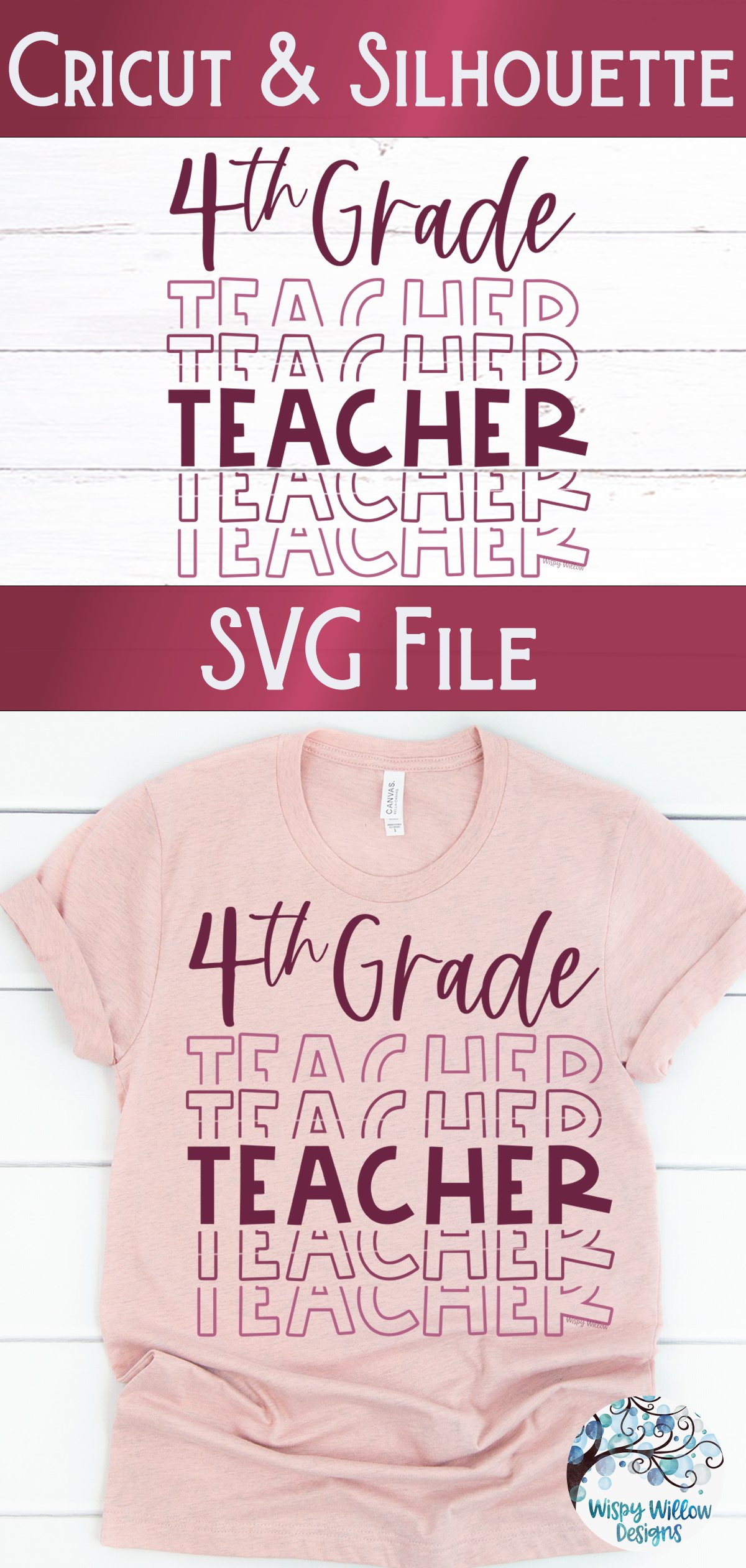 Fourth Grade Teacher SVG | Teacher Shirt SVG