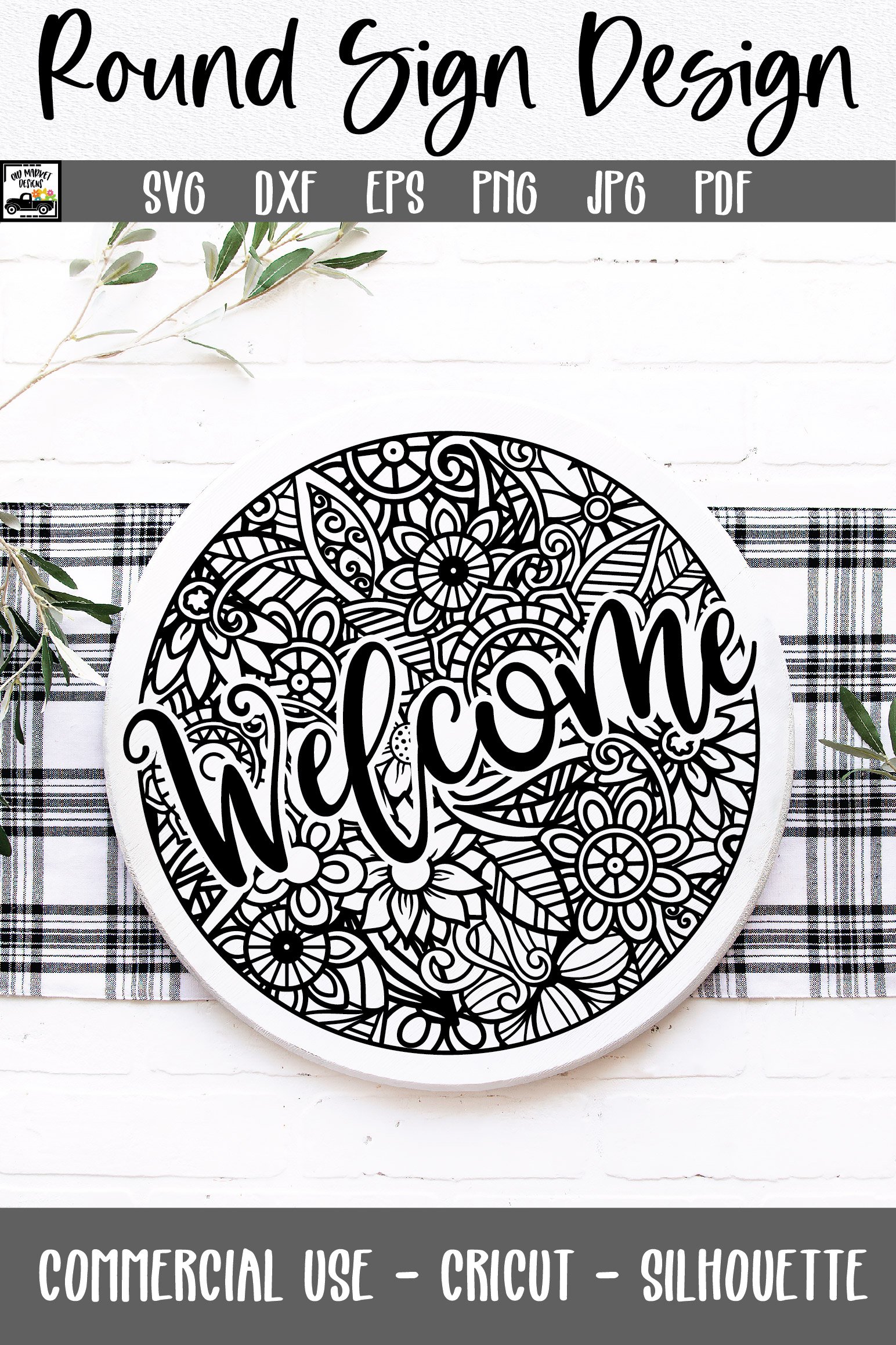 Welcome SVG File | Round Sign SVG | Mandala (1336668)