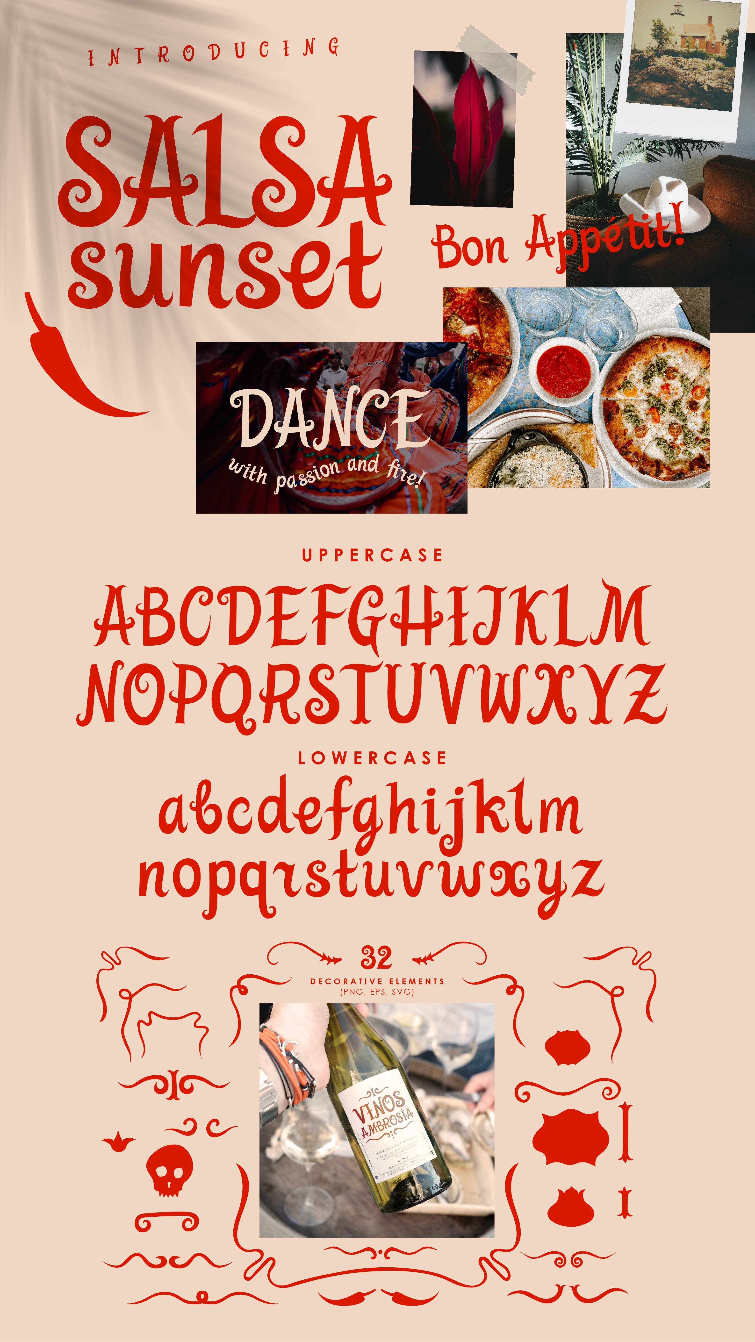 Salsa Sunset Handwritten Spicy Font