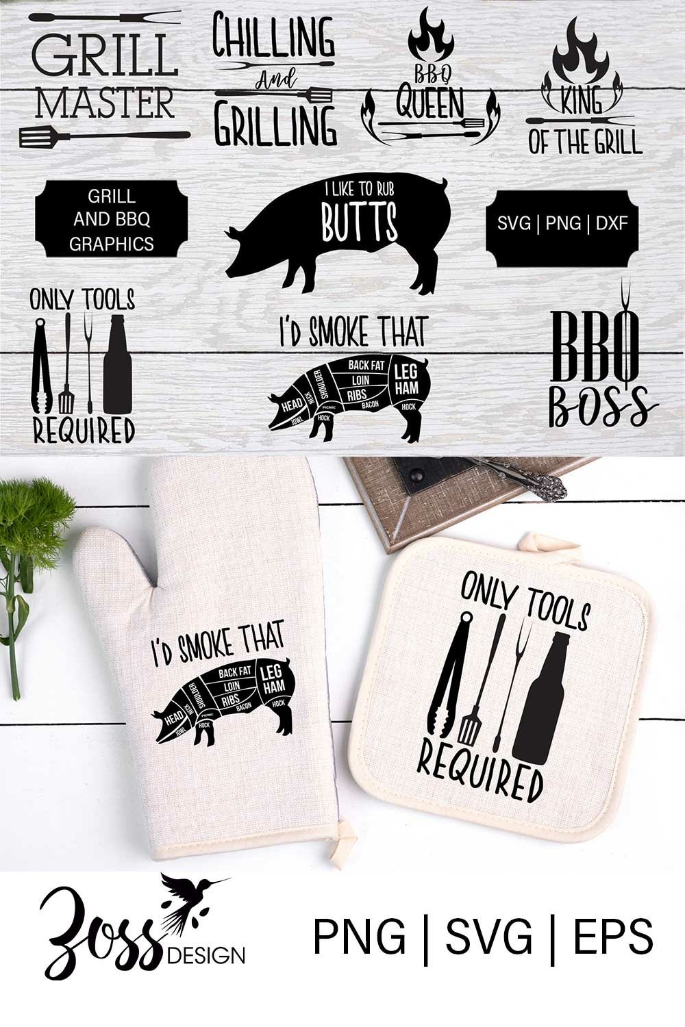 Summer BBQ AND GRILL SVG FILES with grilling tools and more