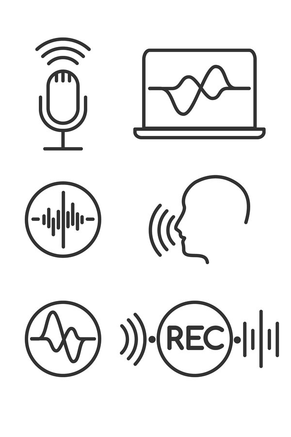 Voice recognition icons